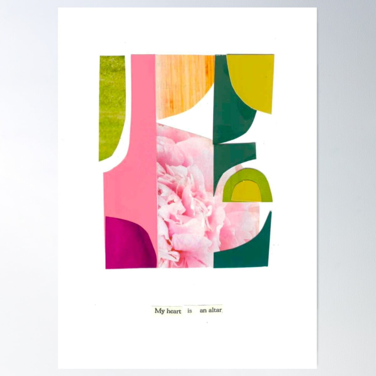 My Heart Is An Altar Poster Wall Art, Modern Wall Decor For Living Room ...