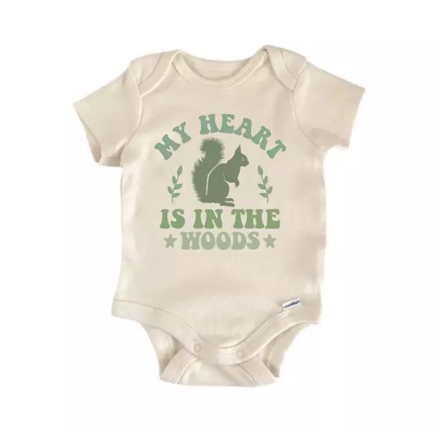 My Heart Is In The Woods Adventure Baby Boy Girl Clothes Bodysuit Cute ...