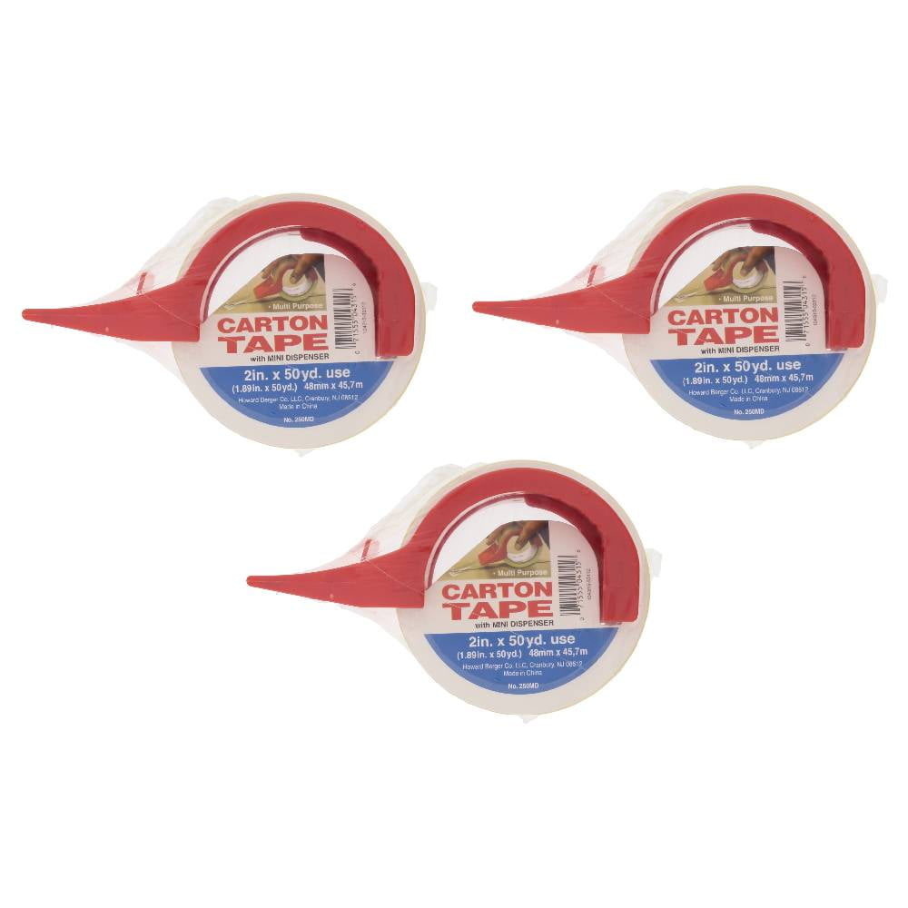 My Helper Carton Tape with Dispenser 2 in x 50 yd Shipping Packing Tape ...