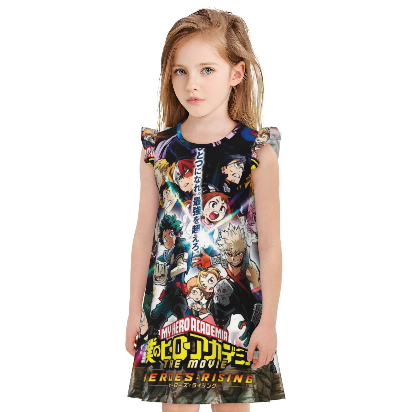 My Hero Academia Little Girls Nightgown Short Flutter Sleeve Pajamas ...