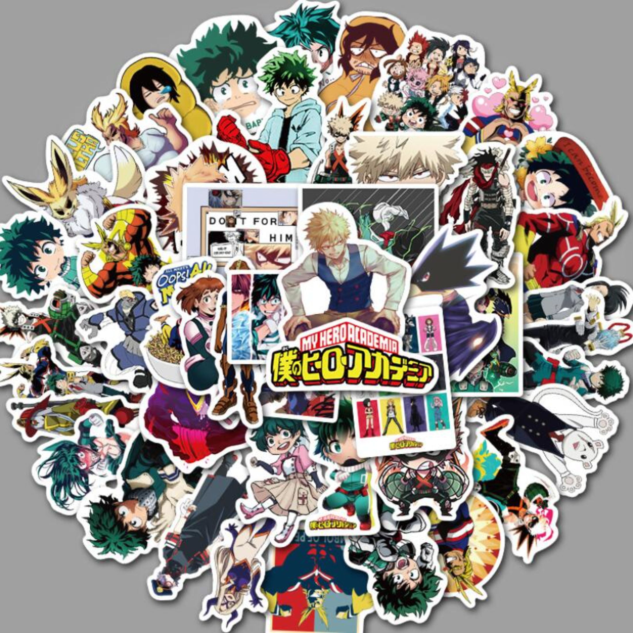 My Hero Academia 50 PCS Stickers Motorcycle Sticker For Kids Girls Boys ...