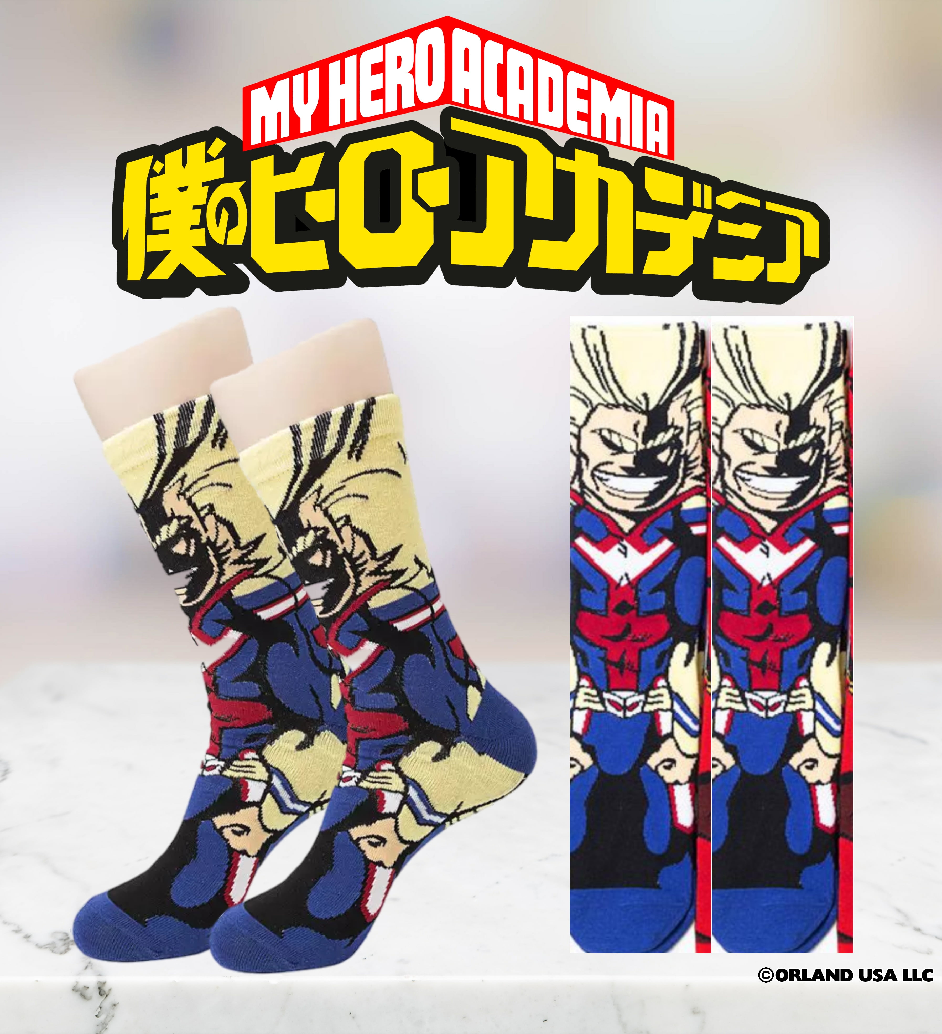 My Hero Academia All Might Premium Cartoon Anime Socks For Men & Women ...