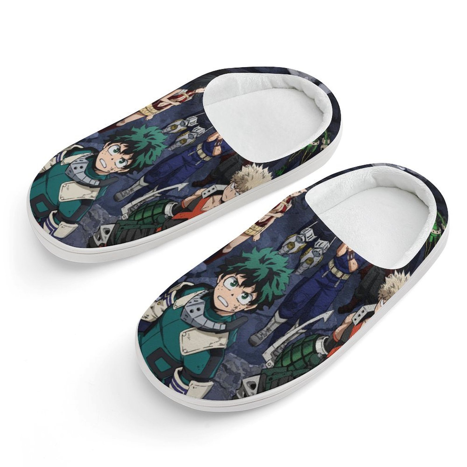 My Hero Academia Animation Kid's Cotton Slippers Winter Warm Soft Plush ...