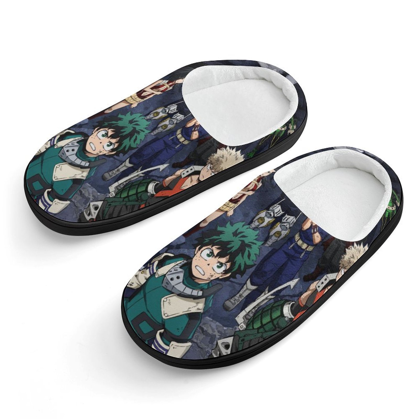 My Hero Academia Animation Kid's Cotton Slippers Winter Warm Soft Plush ...