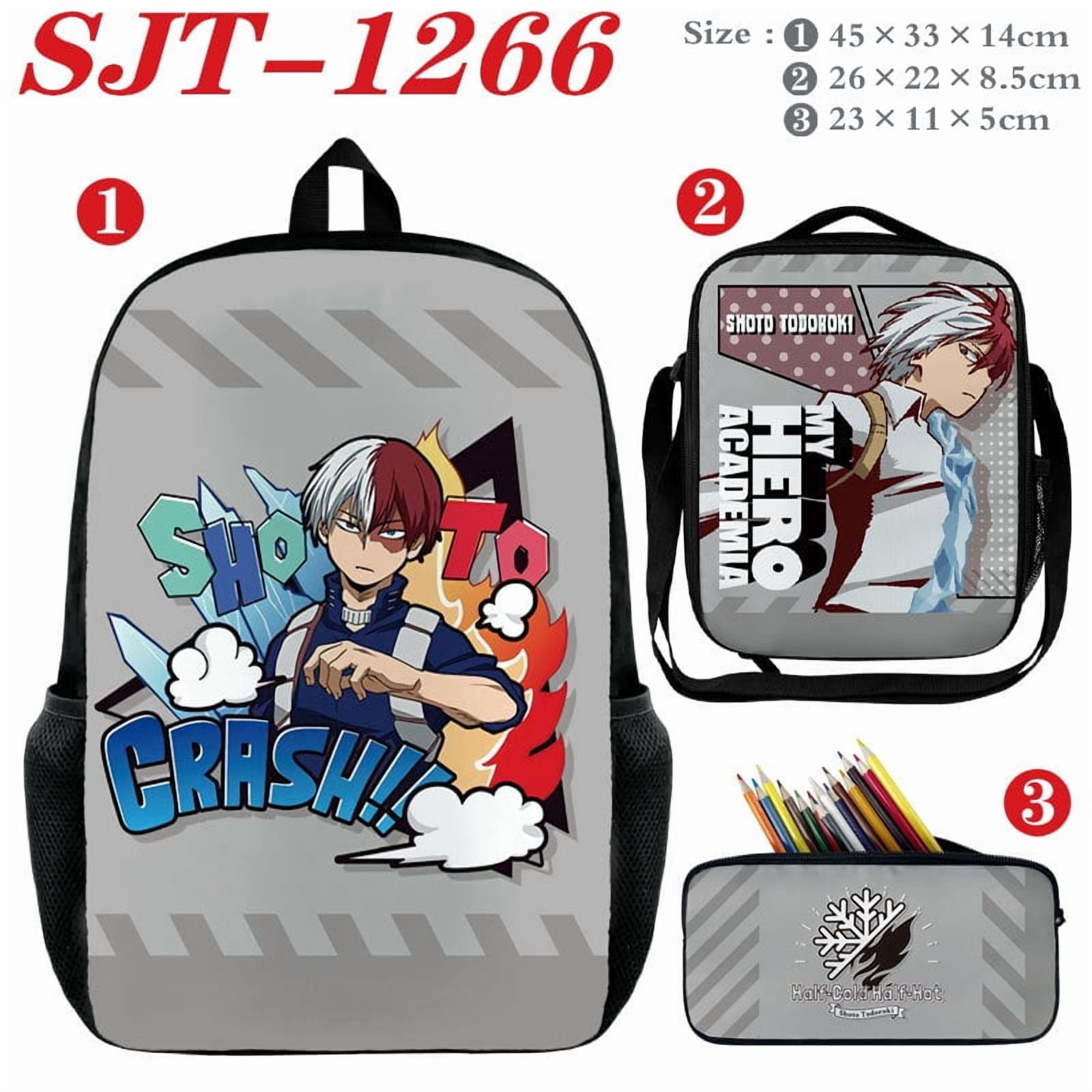 My Hero Academia Anime Backpack with Shoulder Bag and Pencil Case ...