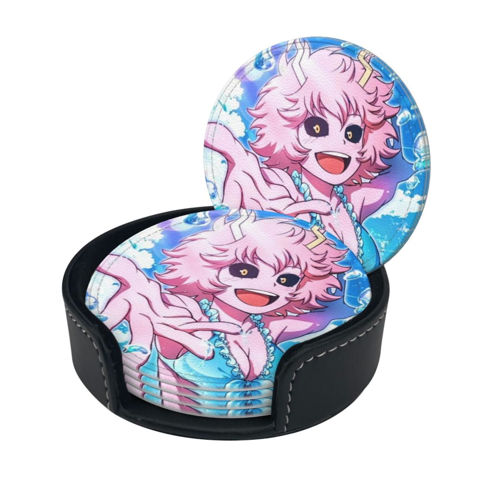 My Hero Academia Anime Funny Coasters,6 Pcs Leather Coasters That ...