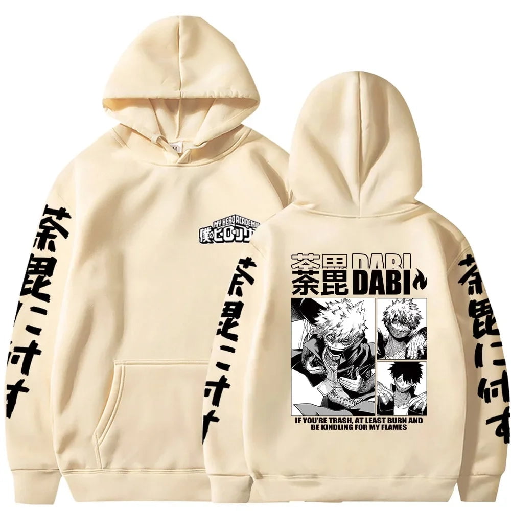 My Hero Academia Anime Hoodie Dabi (Beige, L) - Walmart.com