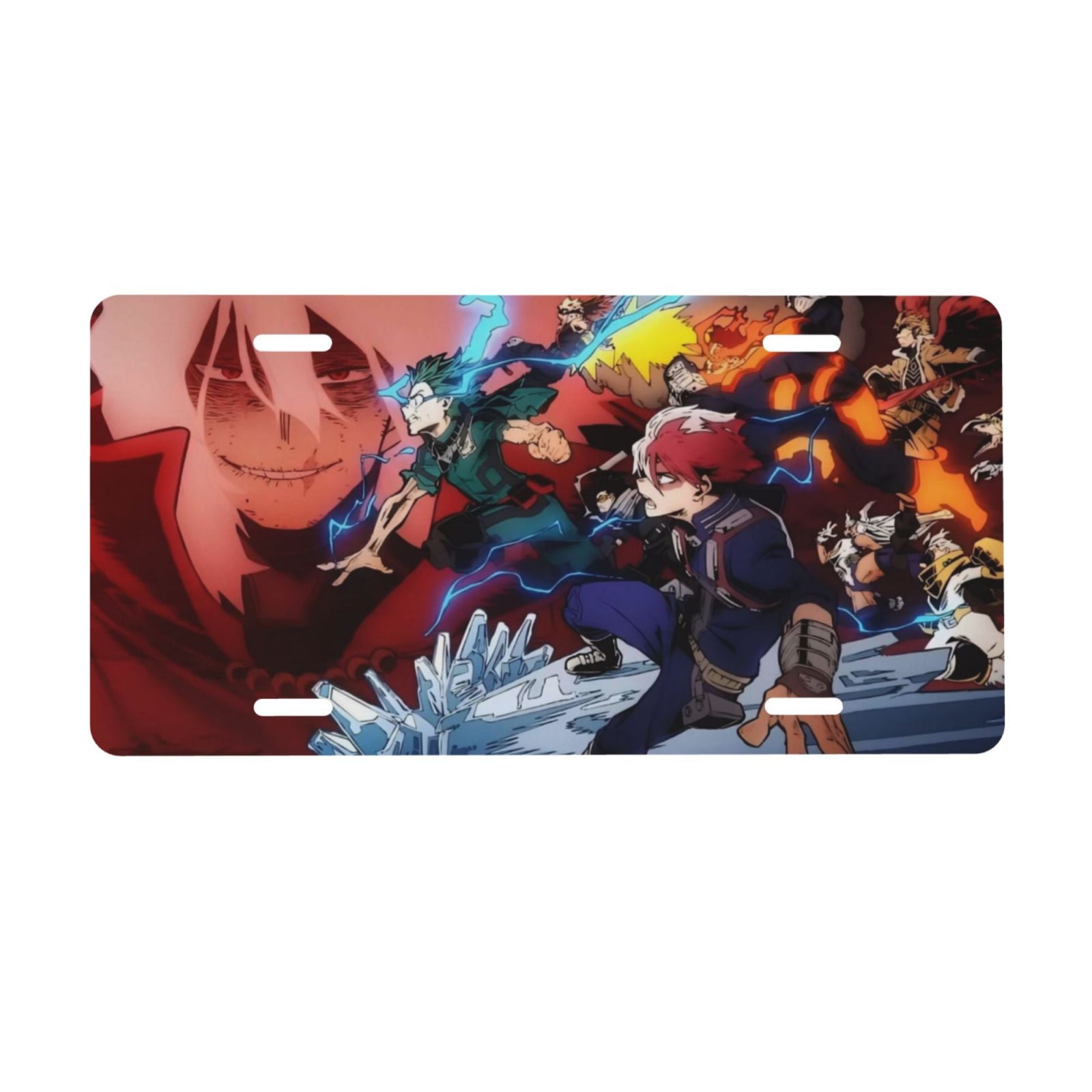 My Hero Academia Anime License Plate Cover Aluminum Novelty Vanity Tag ...
