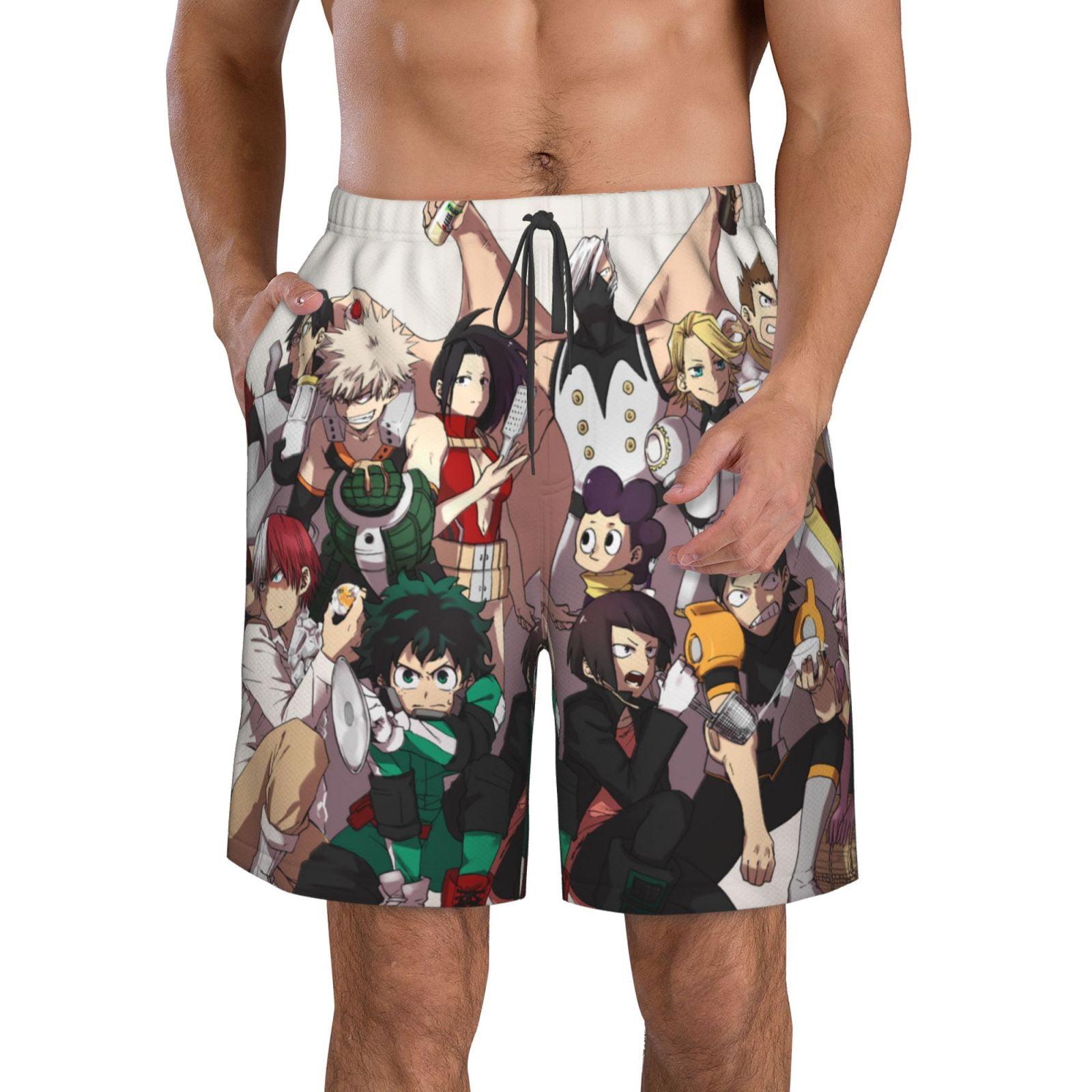 My Hero Academia Anime Men's Beach Shorts Swim Trunks Casual Quick Dry ...