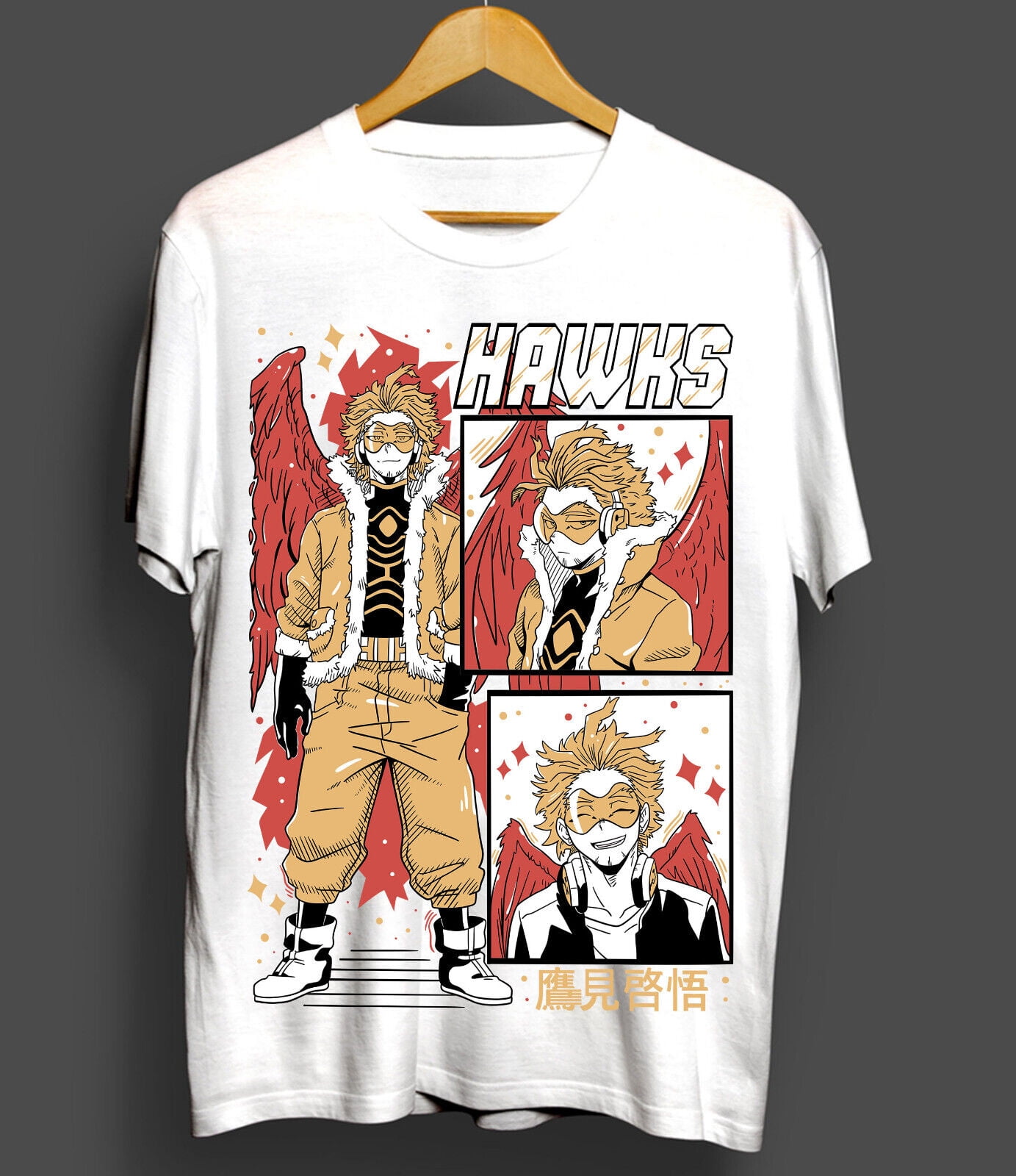 My Hero Academia Anime Wing Hero Hawks Keigo Takami Unisex T-Shirt ...
