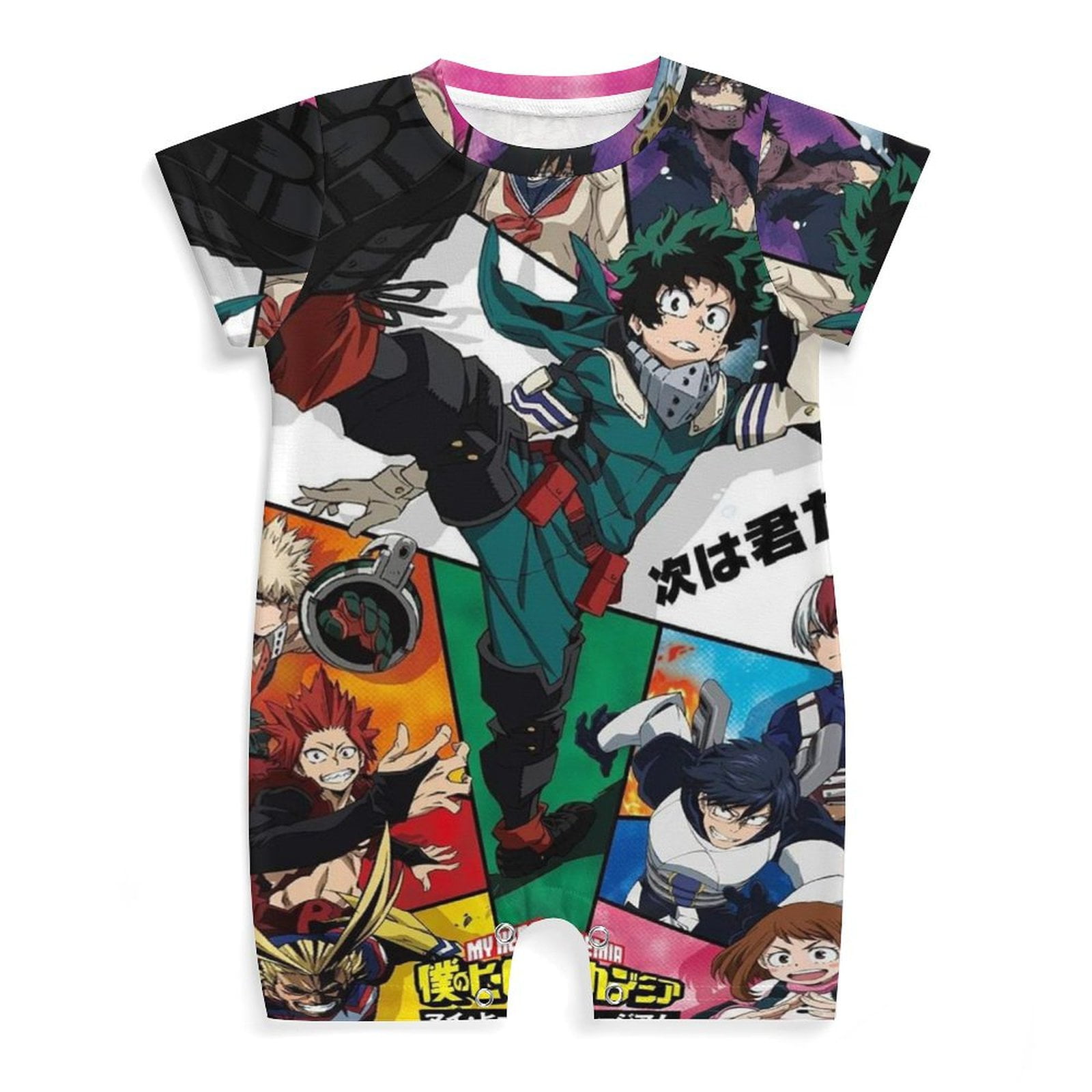 My Hero Academia Baby Romper Short Sleeve Bodysuits Soft Rompers Summer ...