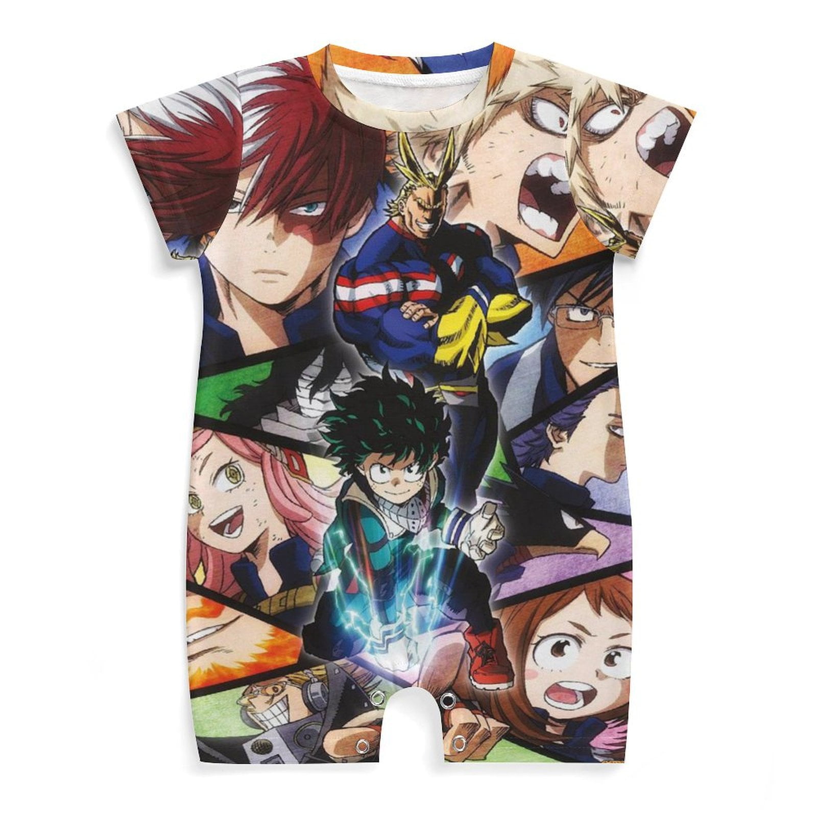 My Hero Academia Baby Romper Short Sleeve Bodysuits Soft Rompers Summer ...