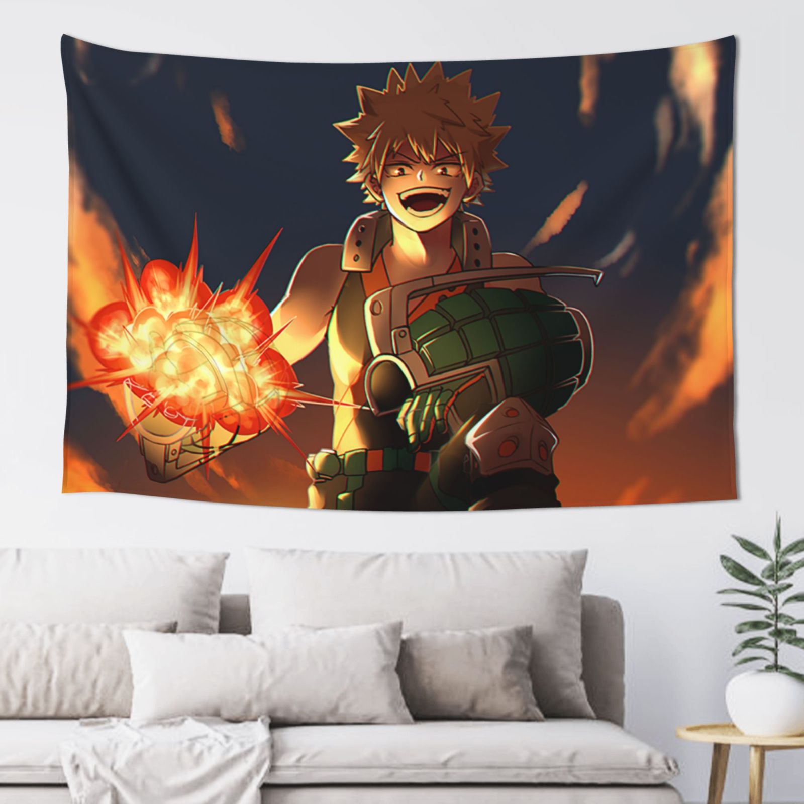 My Hero Academia Bakugo Katsuki Tapestry Wall Hanging Home Decoration ...