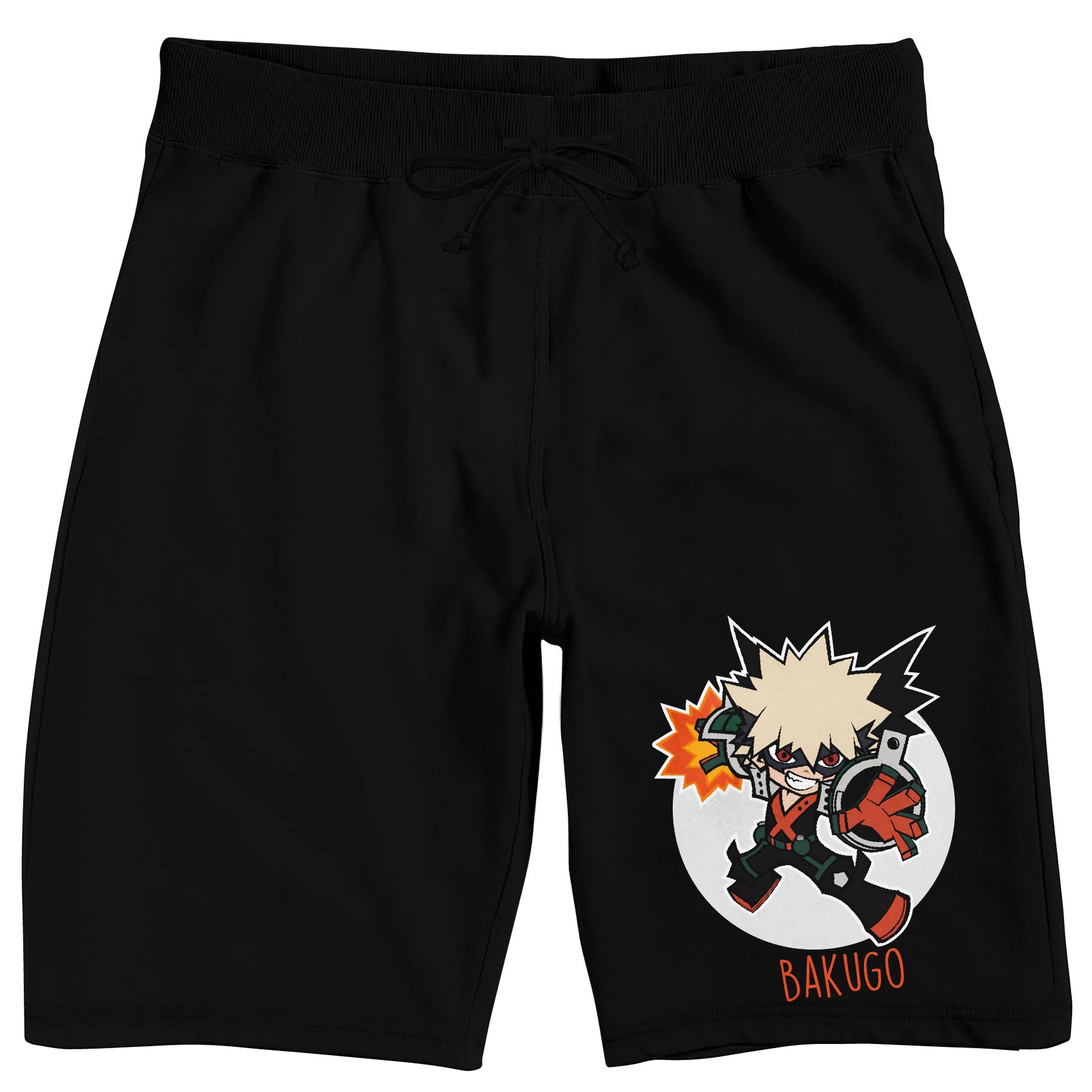 My Hero Academia Bakugo Men's Black Sleep Pajama Shorts-Medium ...