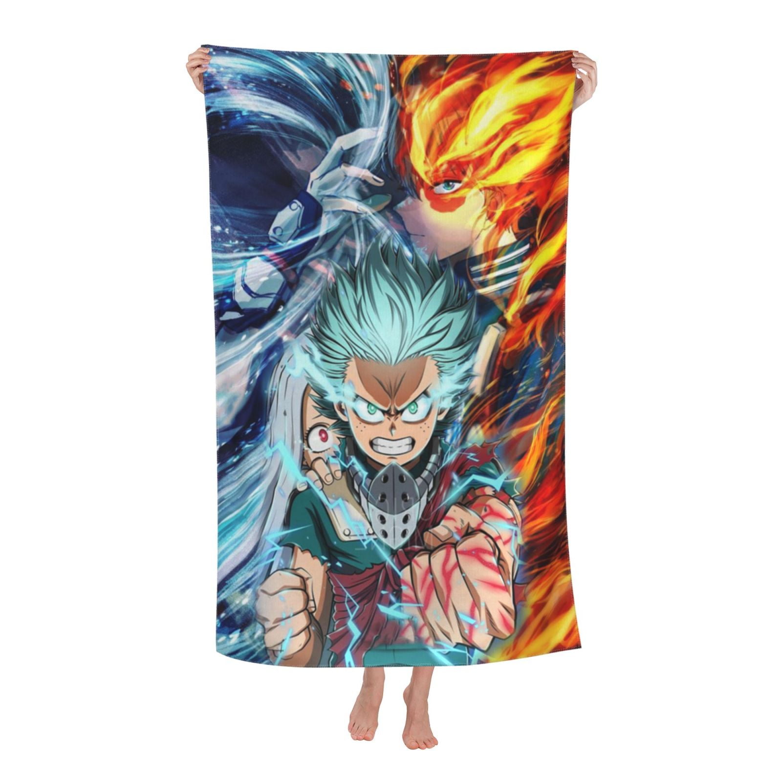My Hero Academia Bath Towel 3D Printing Deku Beach Towel Funny Anime ...