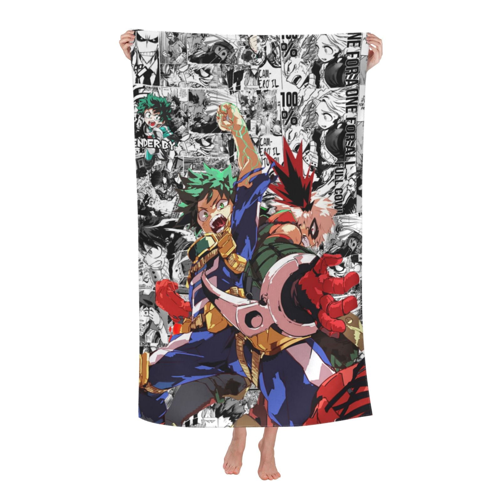 My Hero Academia Bath Towel 3D Printing Deku Beach Towel Funny Anime ...