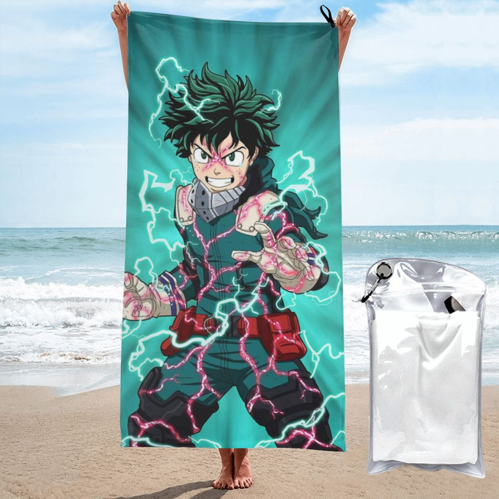 My Hero Academia Beach Towel Absorbent Large Towel 3D Cartoon Towel ...