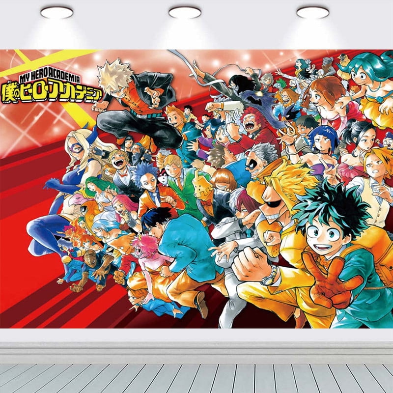 My Hero Academia Birthday Banner Backdrop Background Taspestry Wall ...