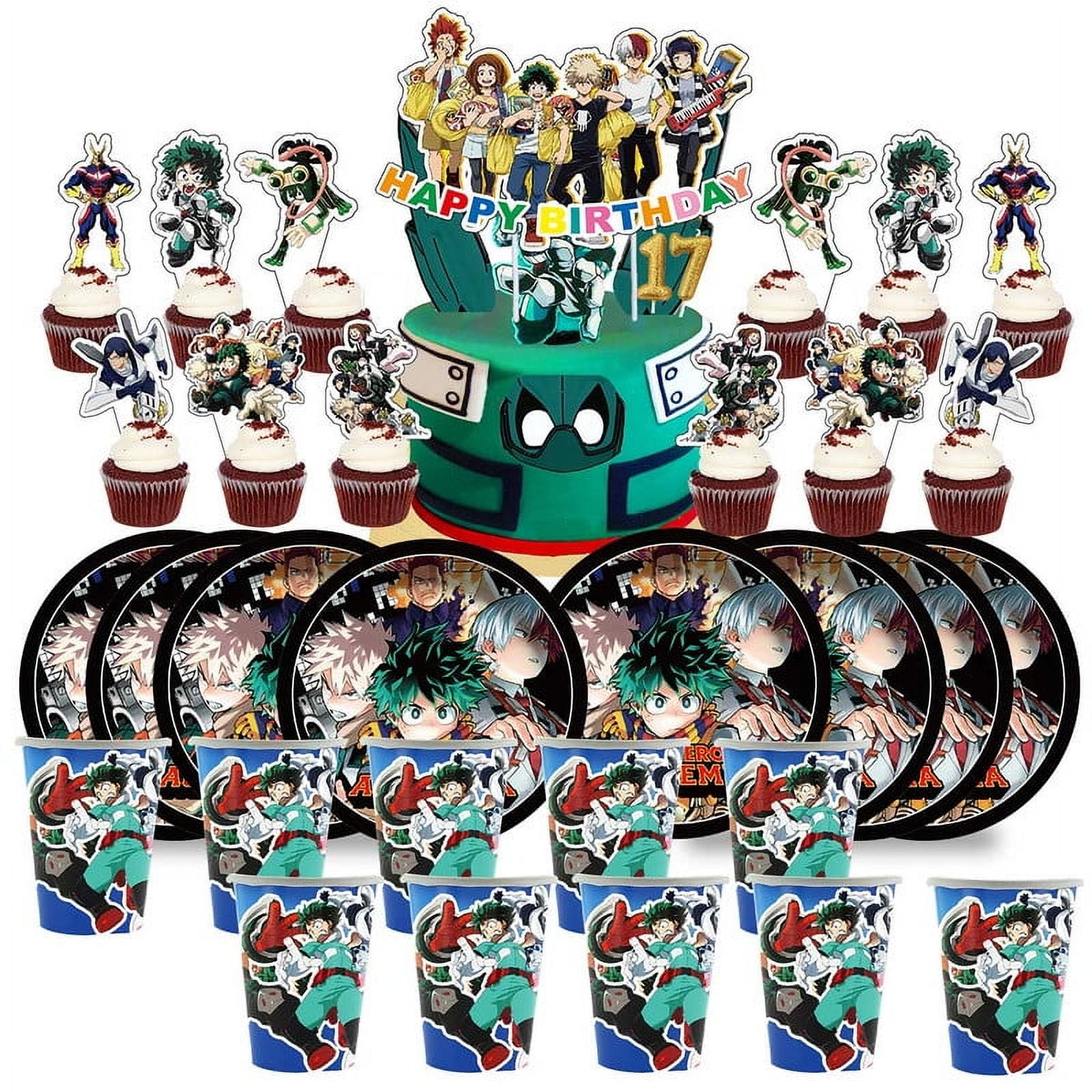 My Hero Academia Birthday Cups Party Supplies Plates Decorations Cake ...