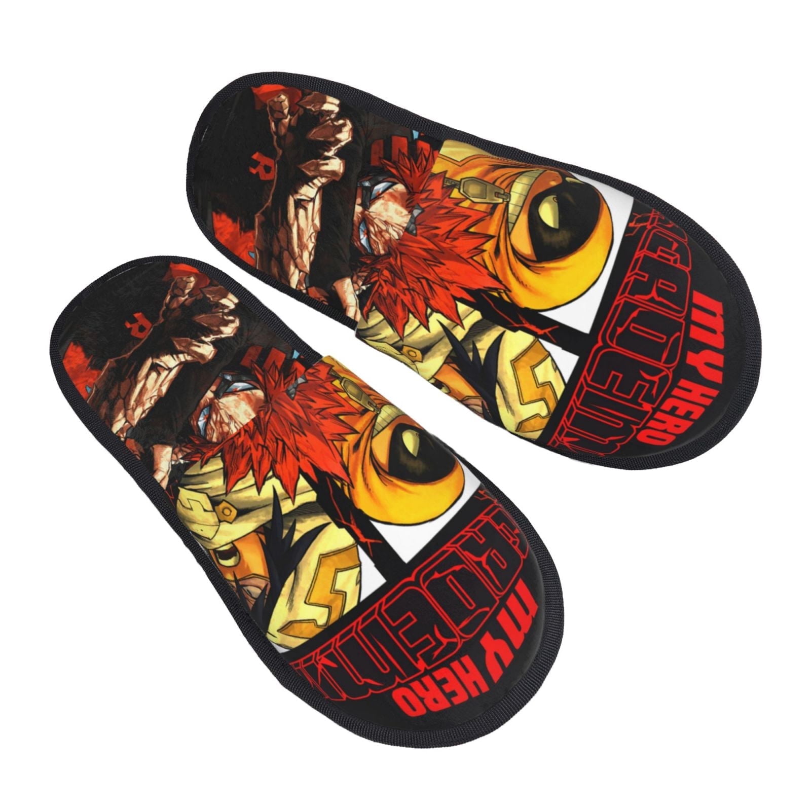 My Hero Academia Bnha Kirishima Furry Slippers For Men Women Fuzzy ...