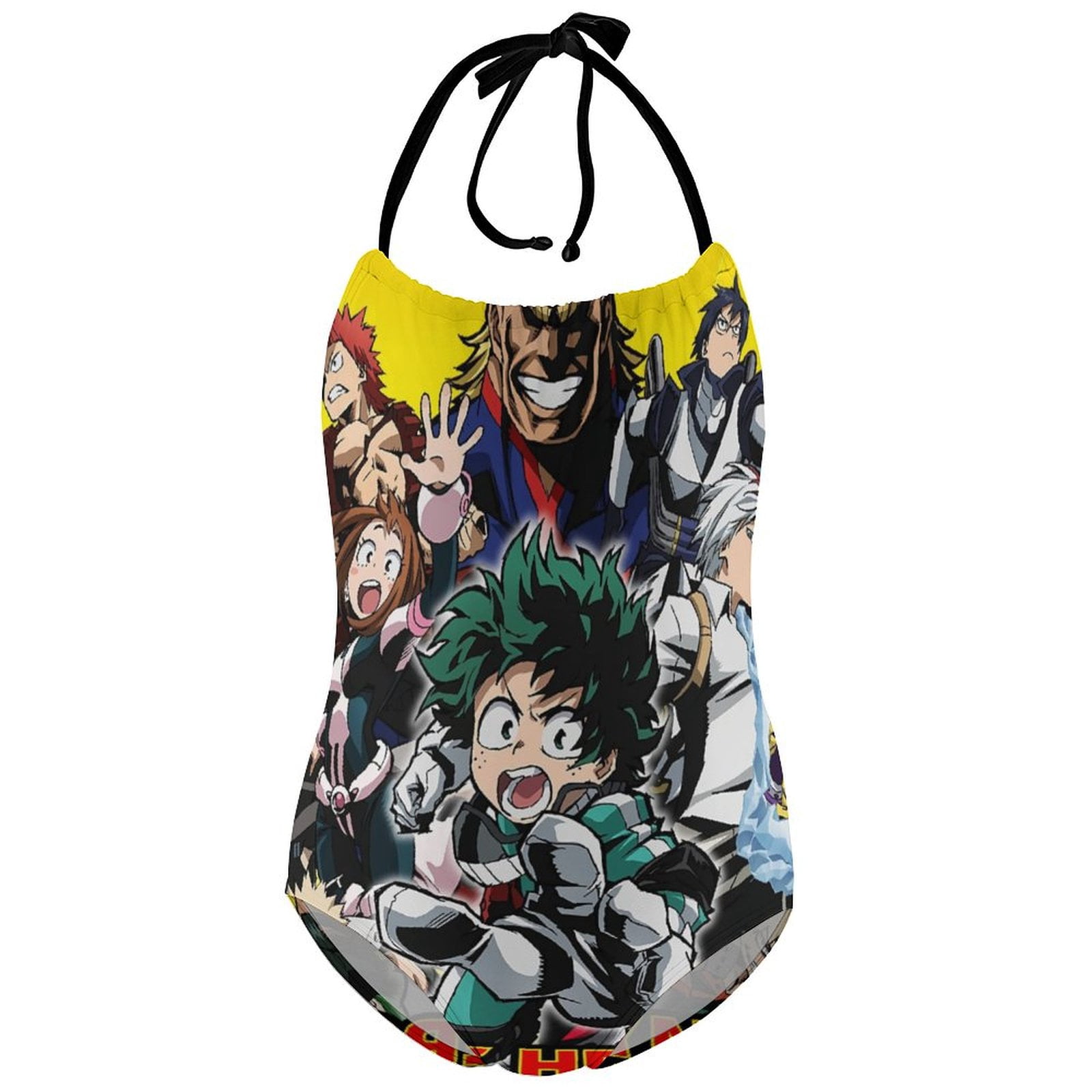 My Hero Academia Boku Children's One-piece Swimwear Halterneck Swimsuit ...