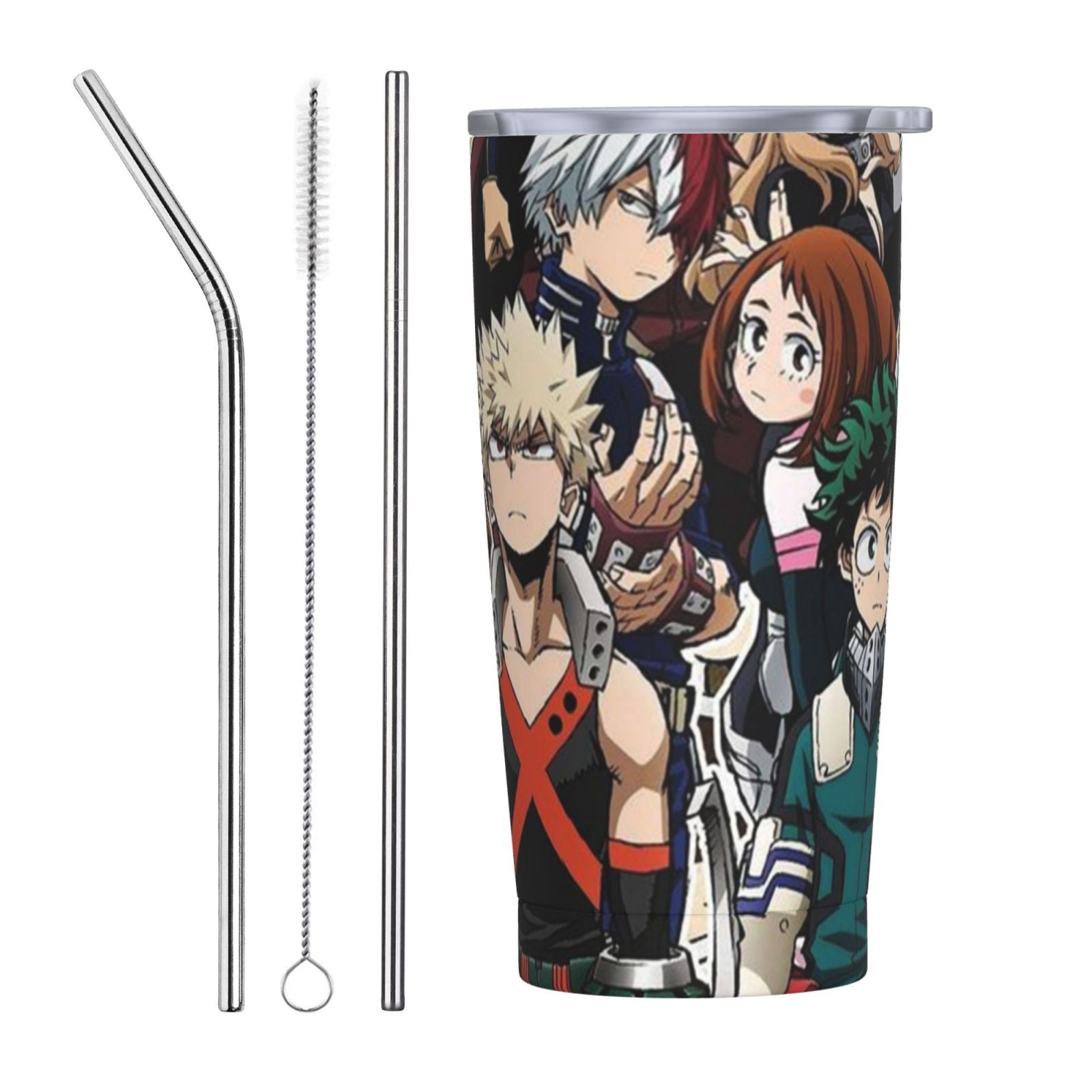 My Hero Academia Car Cup With Straw 20oz Stainless Steel Tumbler Push ...