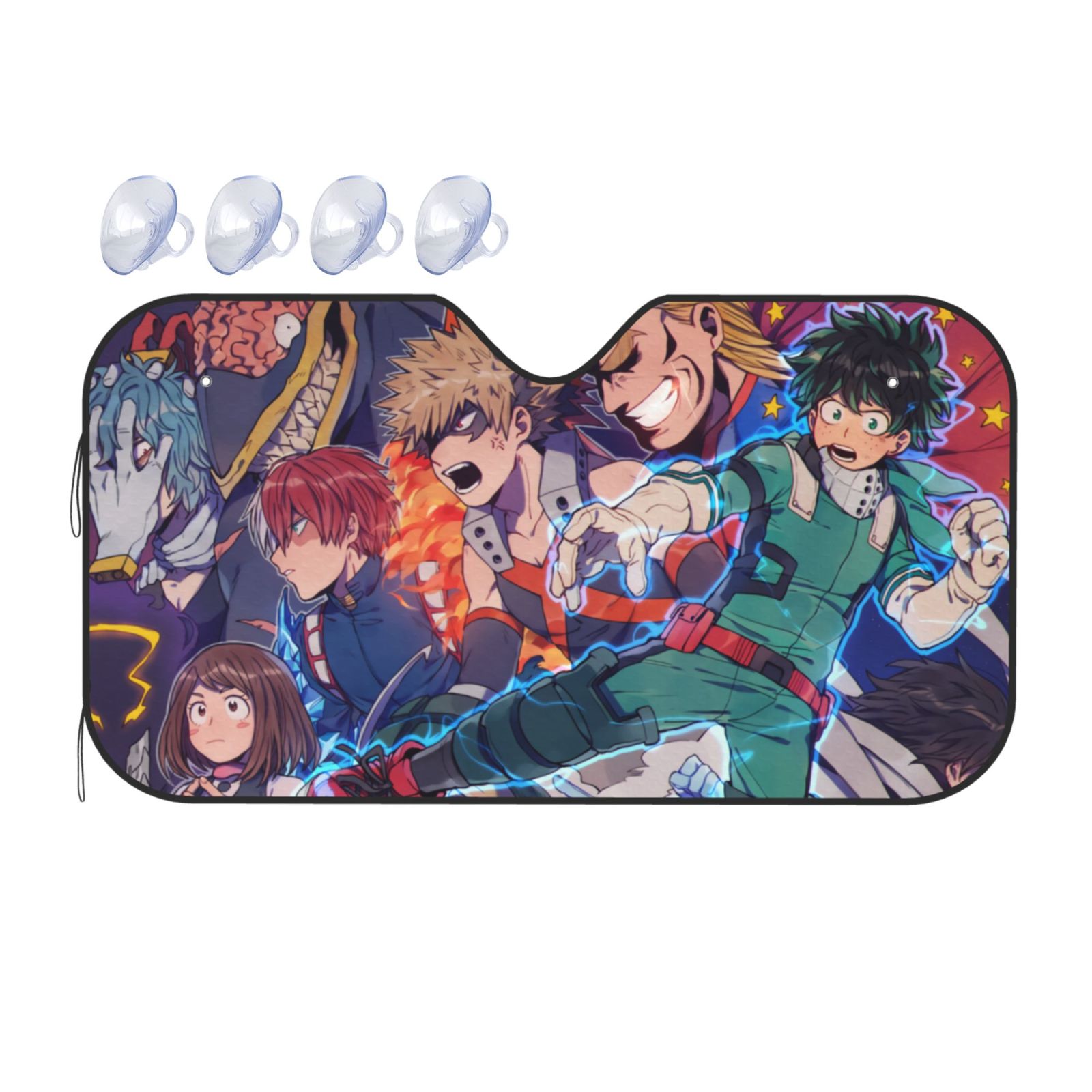 My Hero Academia Car Sun Shade Windshield Sunshade Aluminum Foil Sun ...