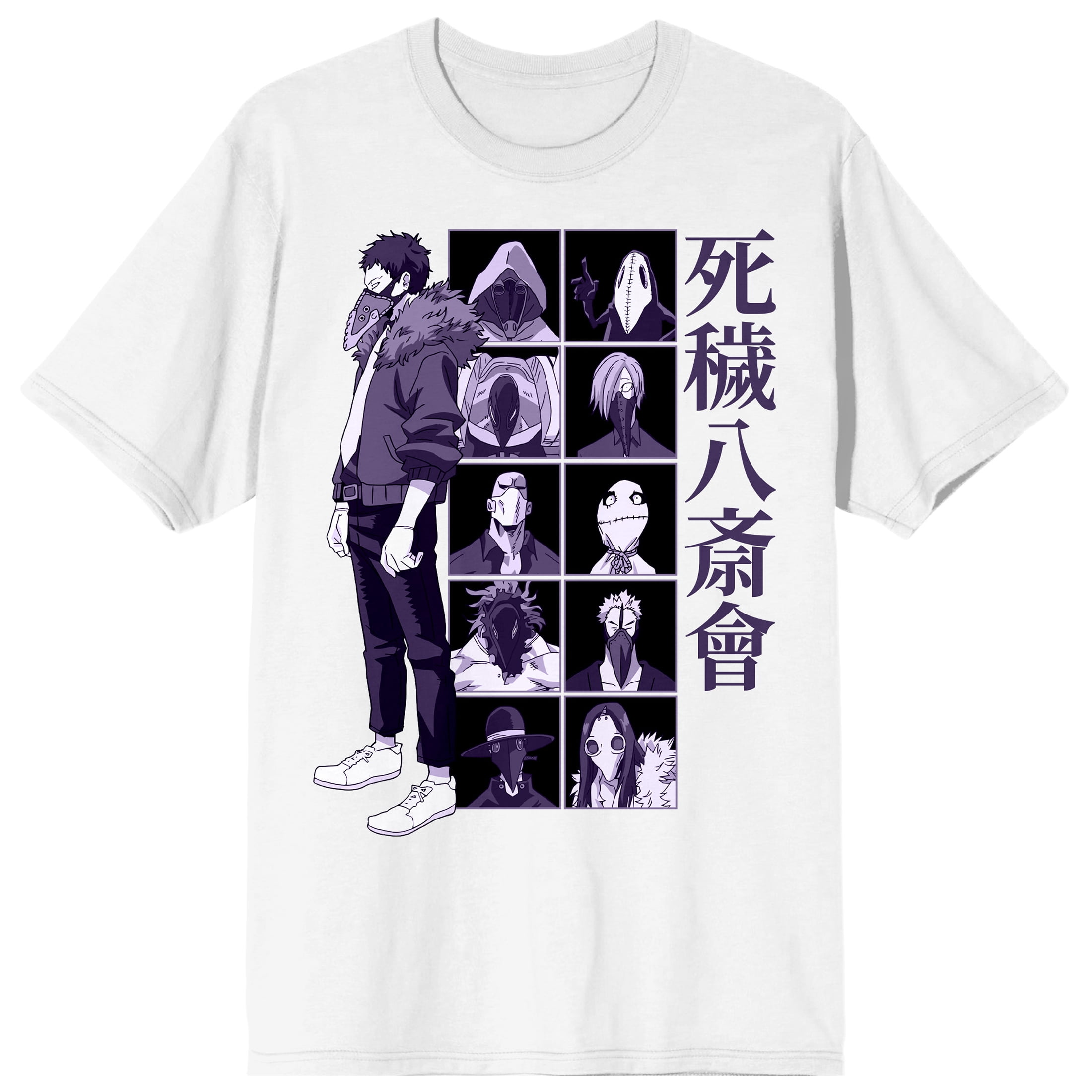 My Hero Academia Character Group Grid Crew Neck Short Sleeve Men's ...