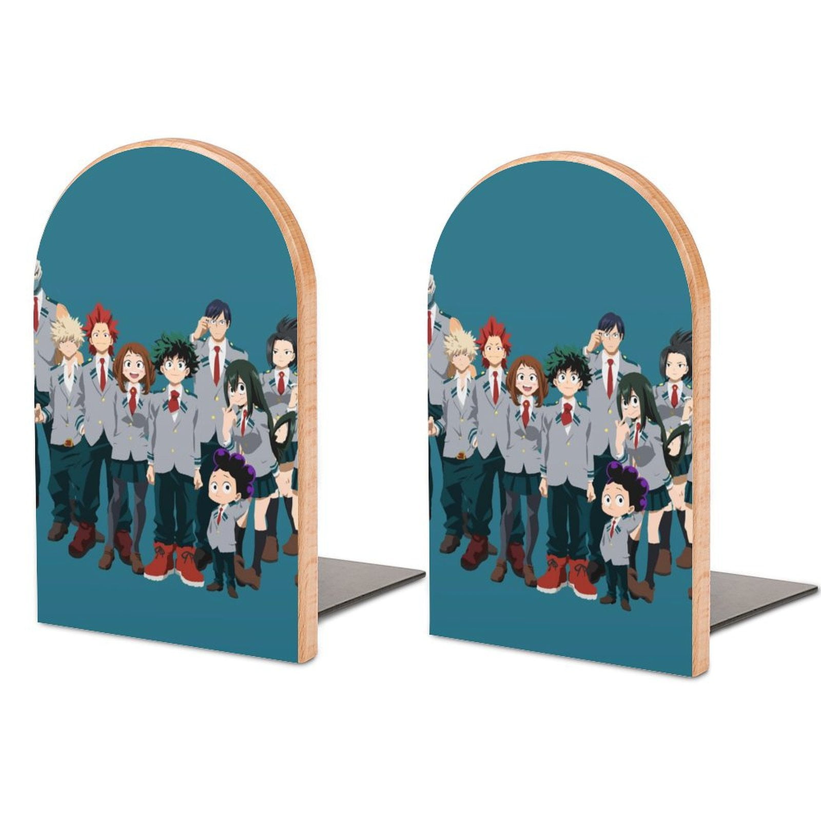 My Hero Academia Characters Bookends Wood Book Divider Decor Shelves ...
