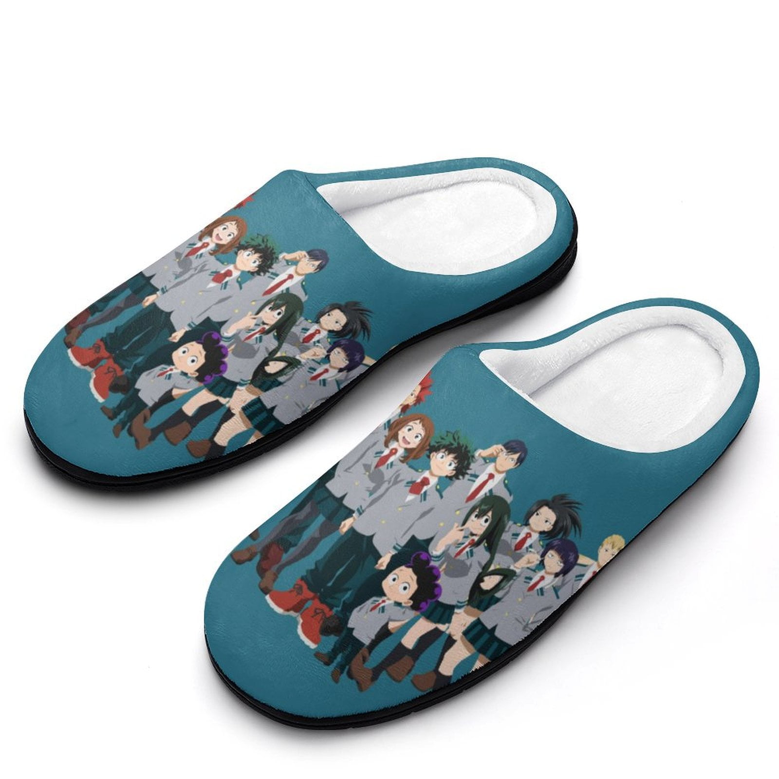 My Hero Academia Characters Fuzzy Cotton Slippers For Mens Winter ...