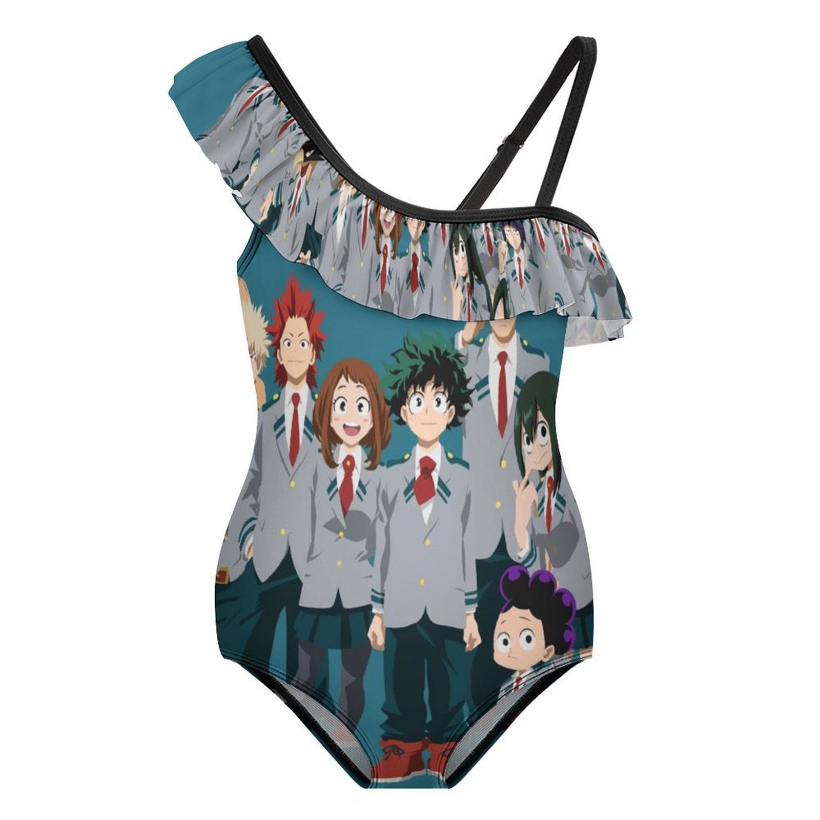 My Hero Academia Characters One-Piece Swimsuit for Girls Adjustable One ...