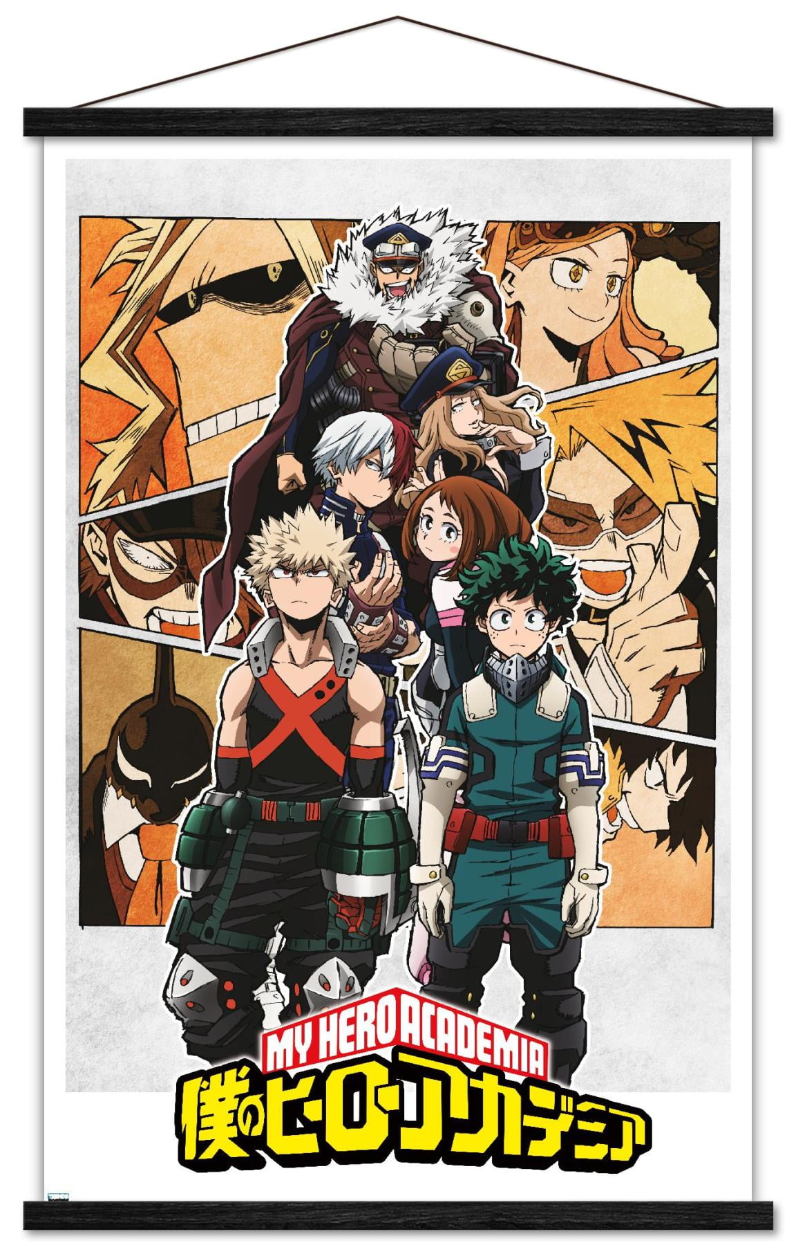 My Hero Academia - Characters Wall Poster with Wooden Magnetic Frame ...