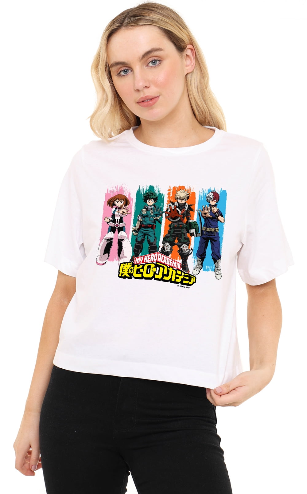 My Hero Academia Class 1-A Victory Women's Boxy Cropped T Shirt, White ...