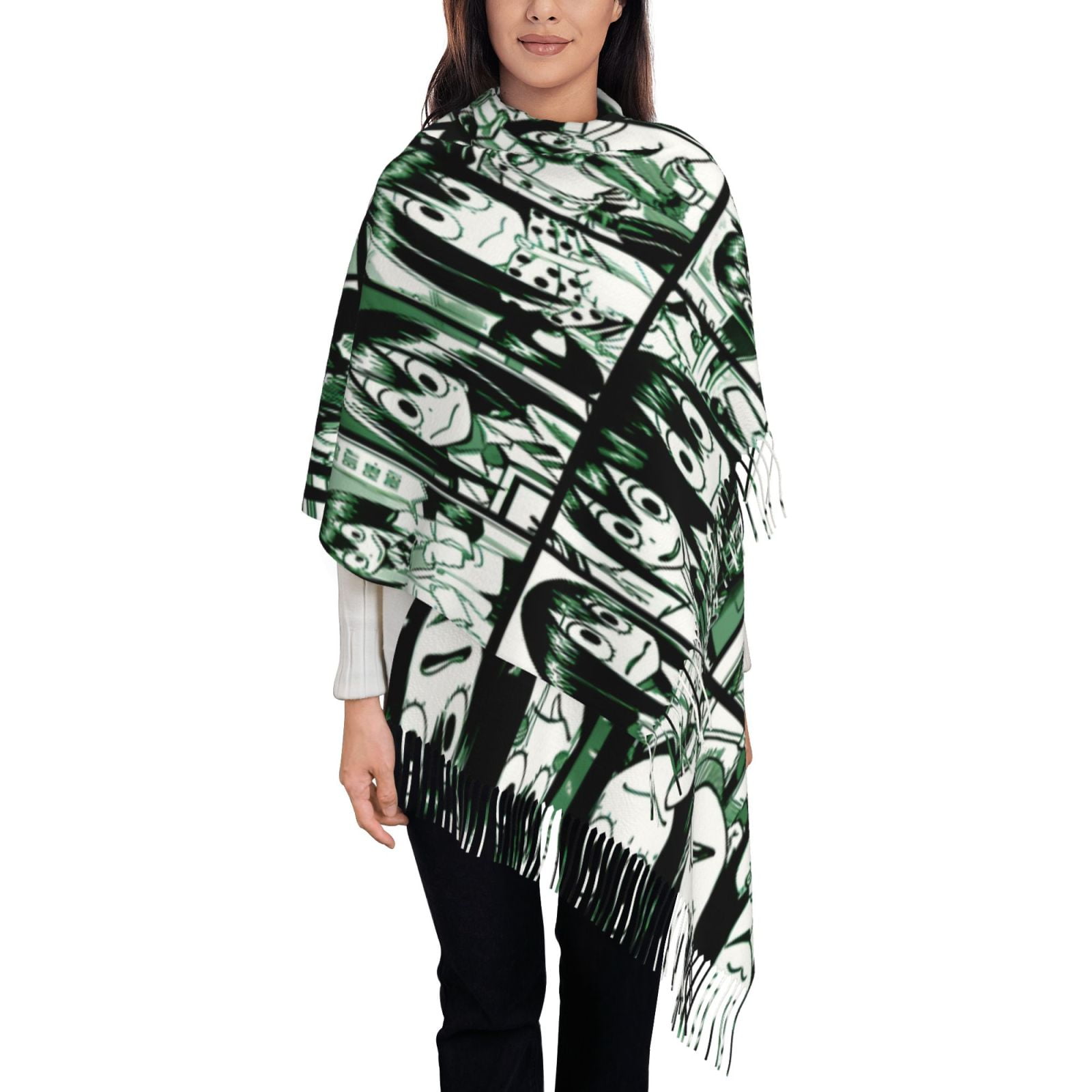 My Hero Academia Collage Anime Asui Tsuyu Froppy Women'S Scarf Shawls ...