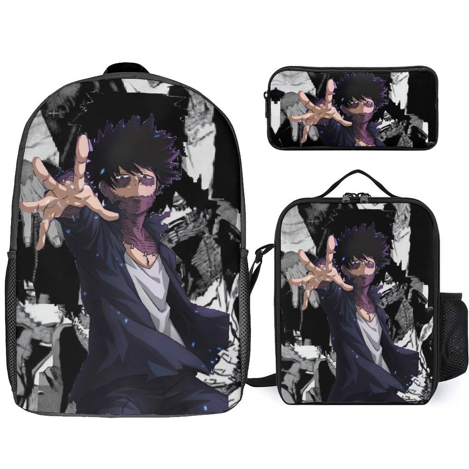 My Hero Academia Dabi Backpack Set, 3 Piece Backpack Set With Lunch Box ...