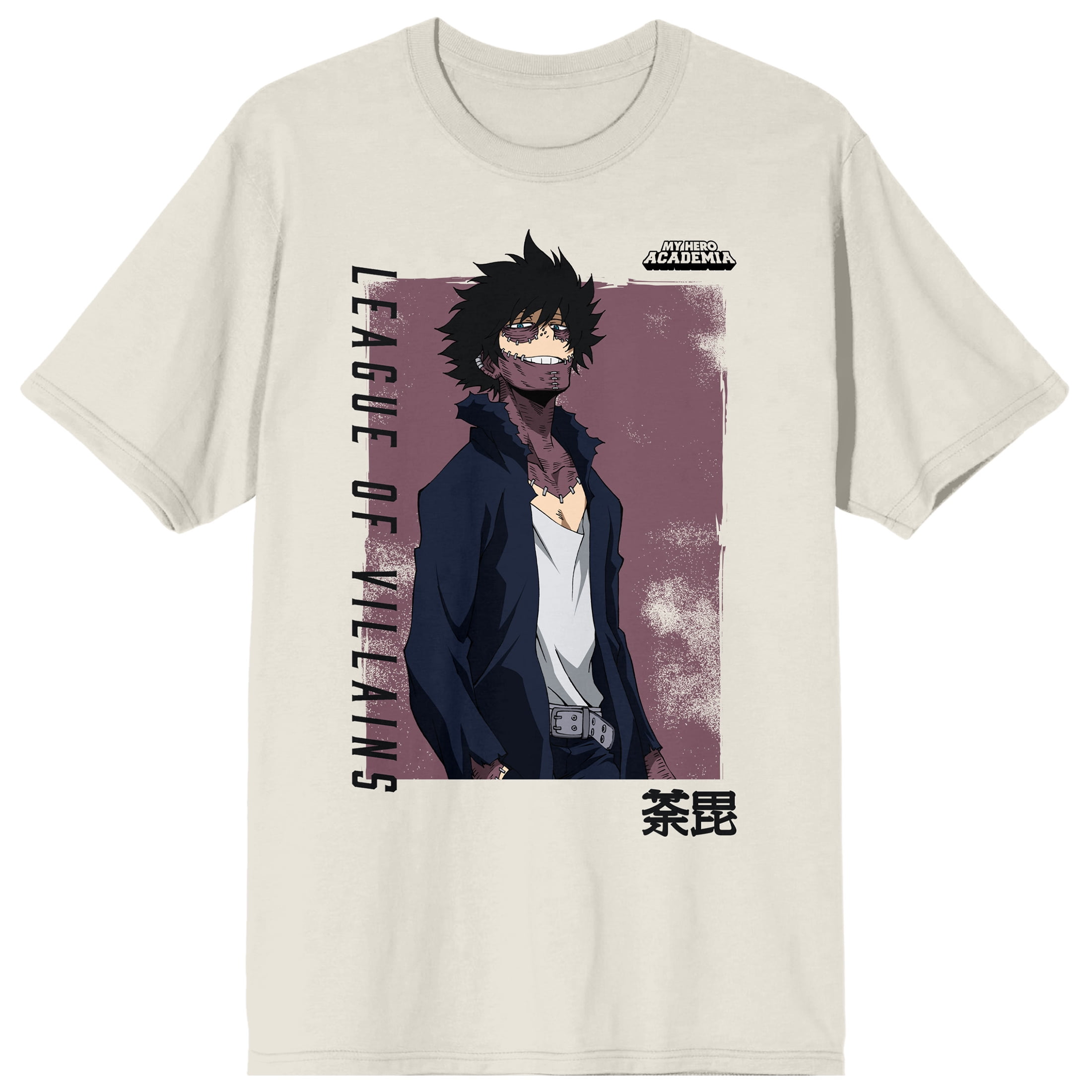 My Hero Academia Dabi Distressed Box Crew Neck Short Sleeve Tofu Men's ...
