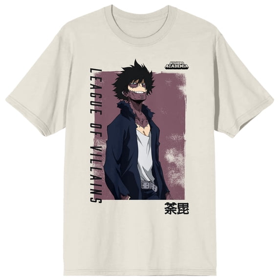 My Hero Academia Dabi Distressed Box Crew Neck Short Sleeve Tofu Men's ...