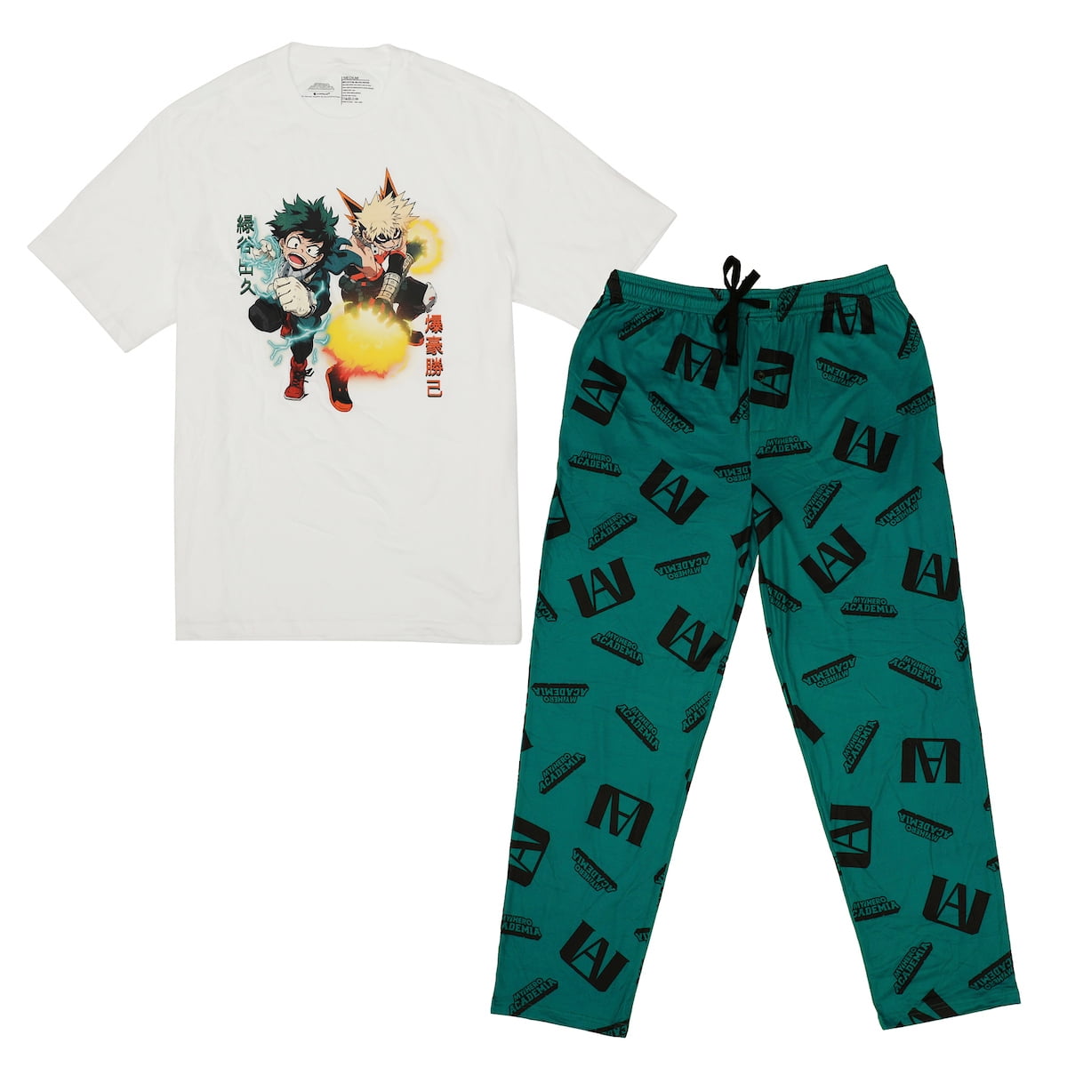 My Hero Academia Deku & Bakugo Men's Sleep Set-Medium - Walmart.com