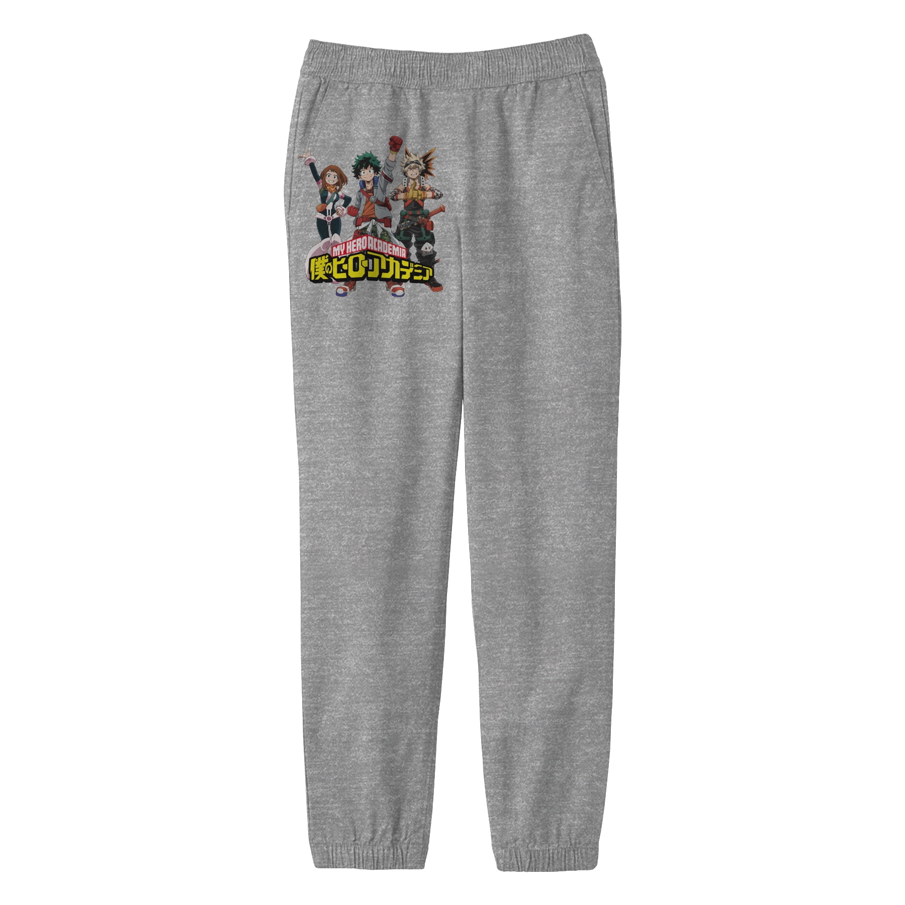 My Hero Academia Deku, Bakugo, and Ochako Boy's Gray Sweatpants-XL ...