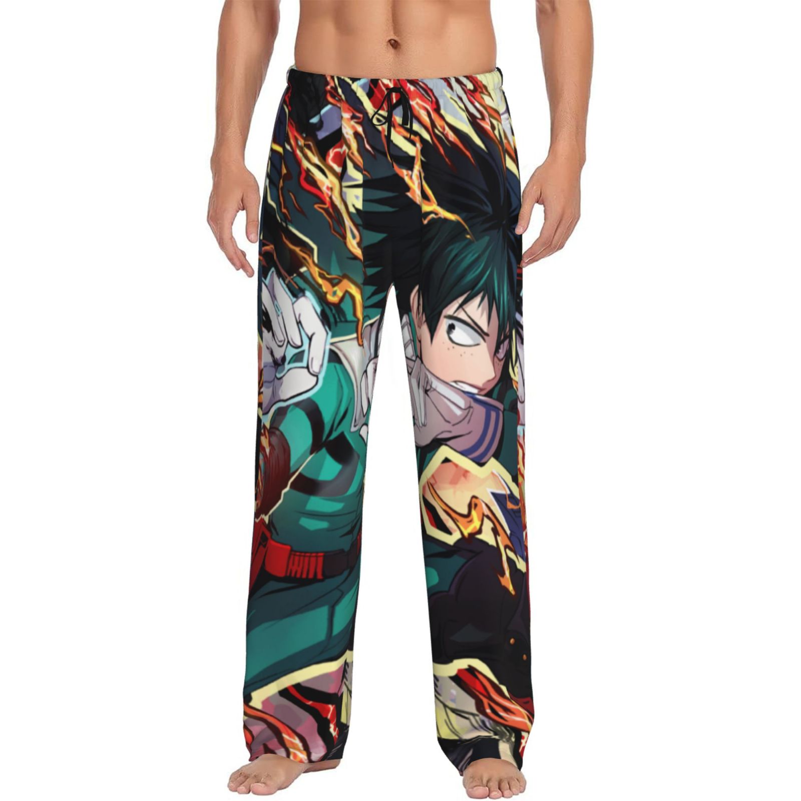 My Hero Academia Deku Men's Pajama Pants With Pockets Lounge Fashion ...