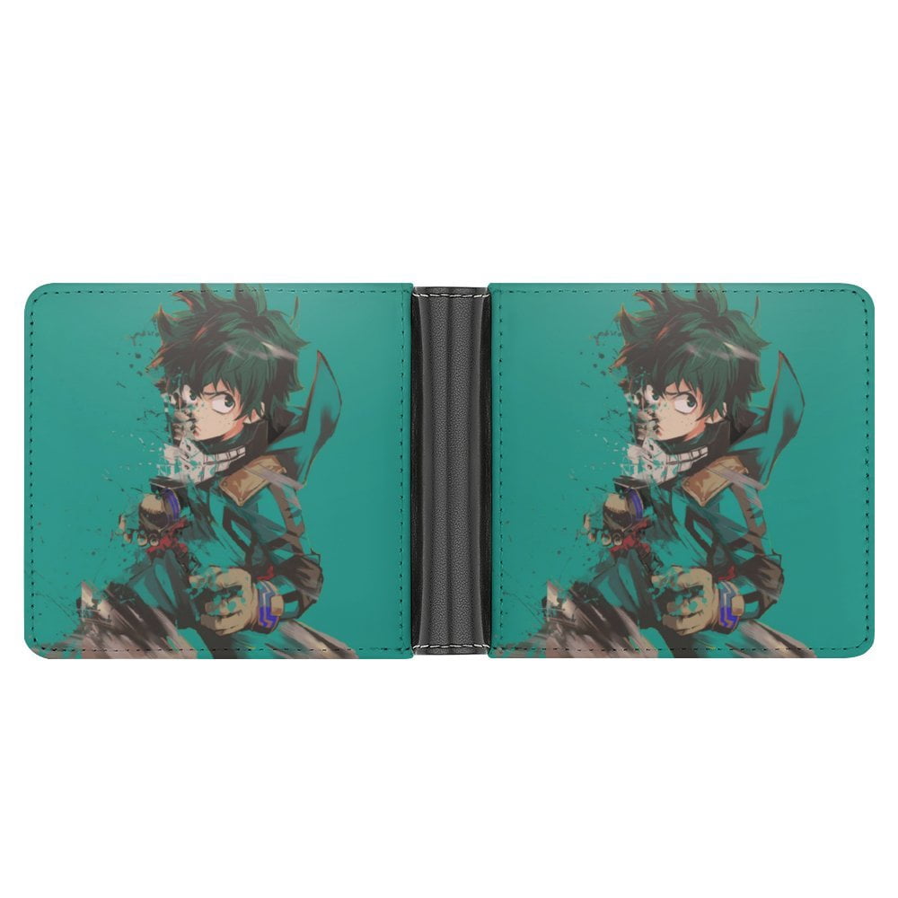 My Hero Academia Deku PU Leather Bifold Wallet Money Organizers Gift ...