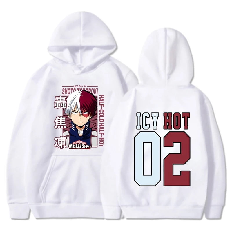 My Hero Academia Todoroki Shoto Print Hoodie Set (White, S) - Walmart.com