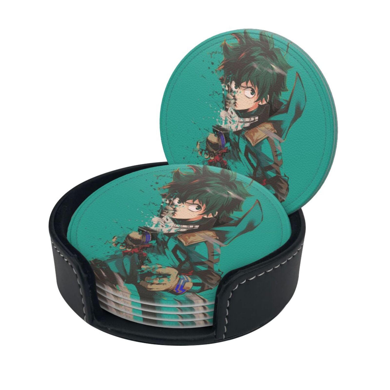 My Hero Academia Deku Round Coaster Set Of 6 Tabletop Protection Mats ...