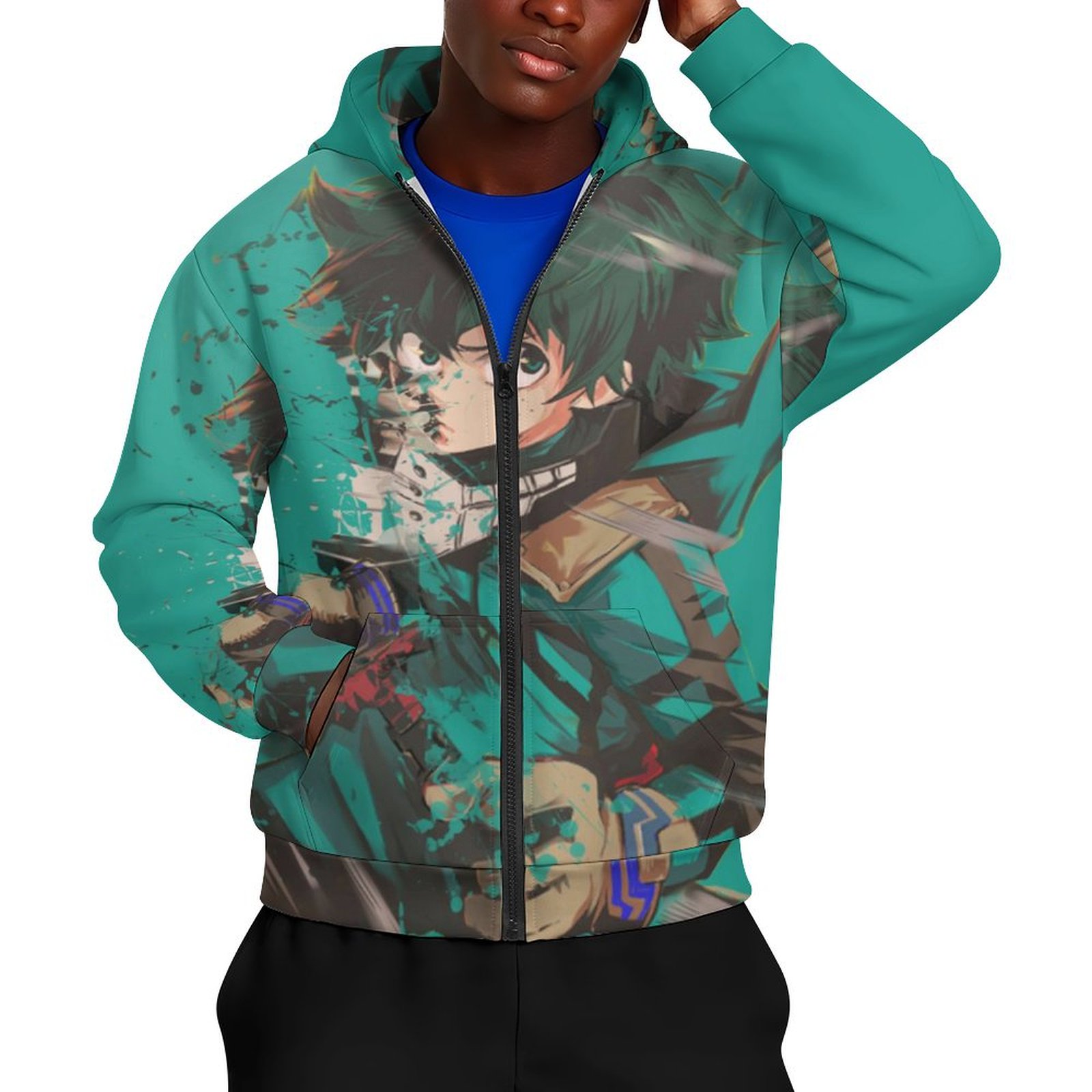 My Hero Academia Deku Teen Sweatshirts Zipper Hoodies Jacket Coat With ...