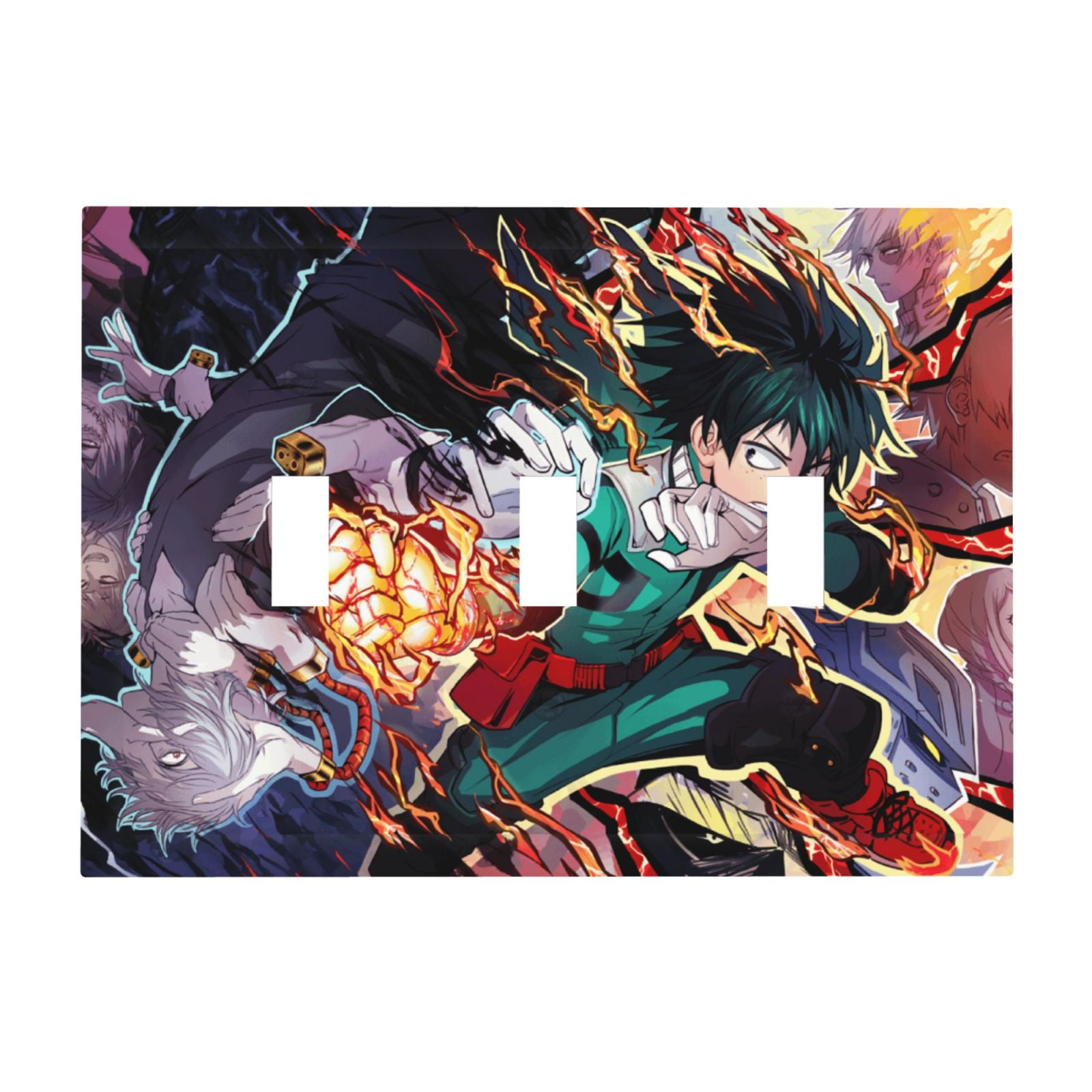 My Hero Academia Deku Wall Plate Cover 3 Gang Toggle Decorative Light ...