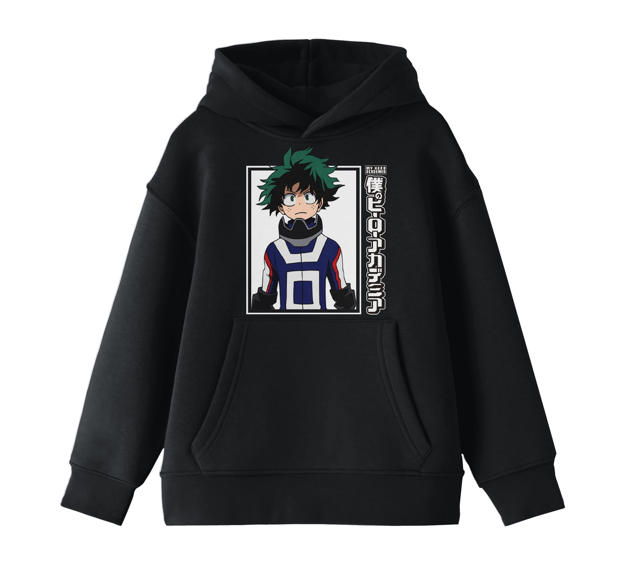 My Hero Academia Deku With Logo Boy's Black Sweatshirt-XS - Walmart.com