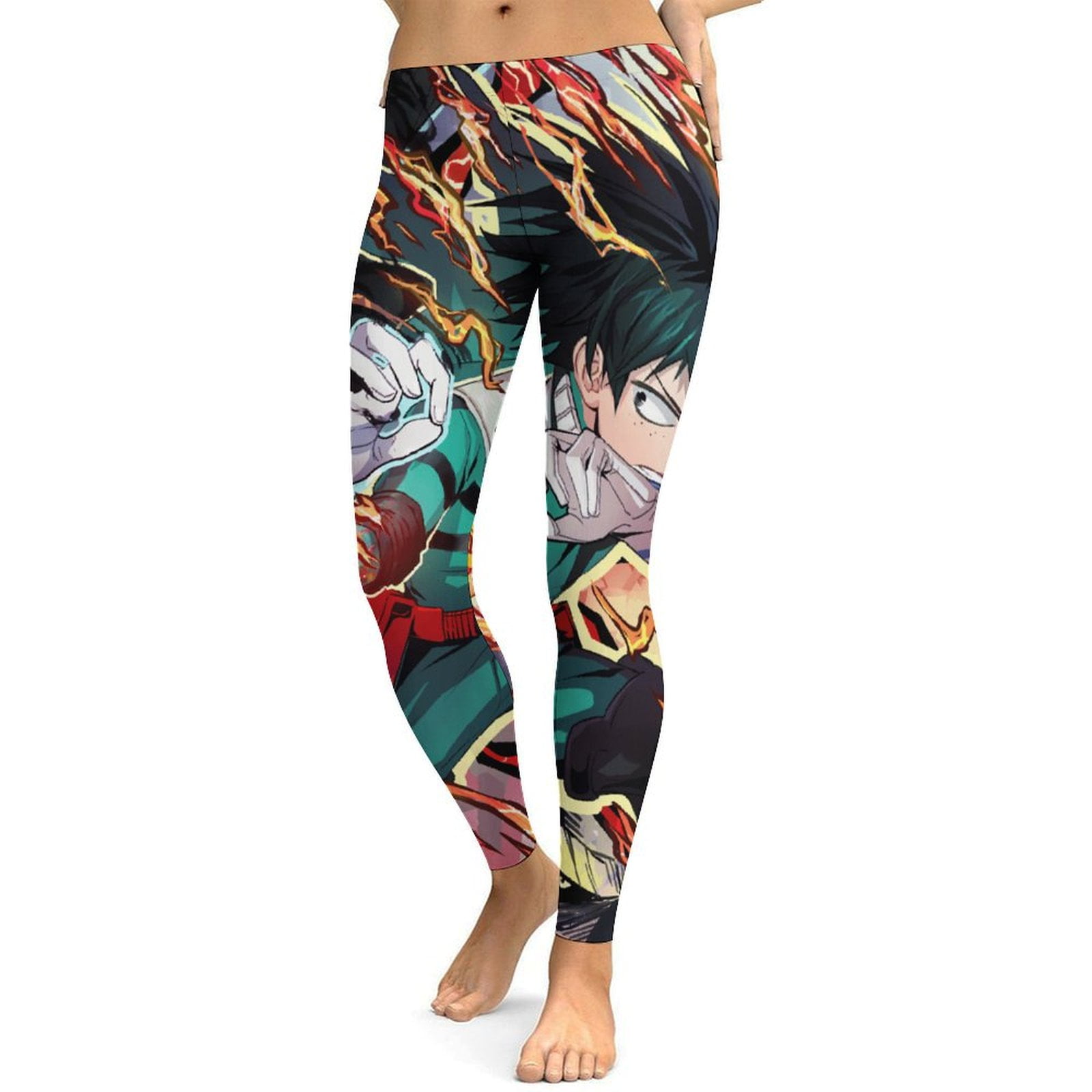 My Hero Academia Deku Yoga Pants Women High Waisted Tummy Control Non ...