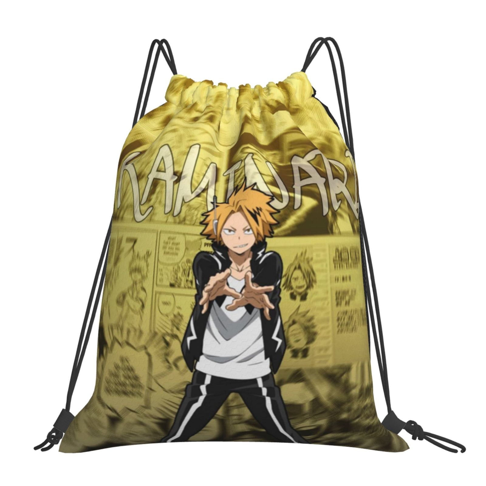 My Hero Academia Denki Kaminari Drawstring Backpack Sport Gym Bag For ...