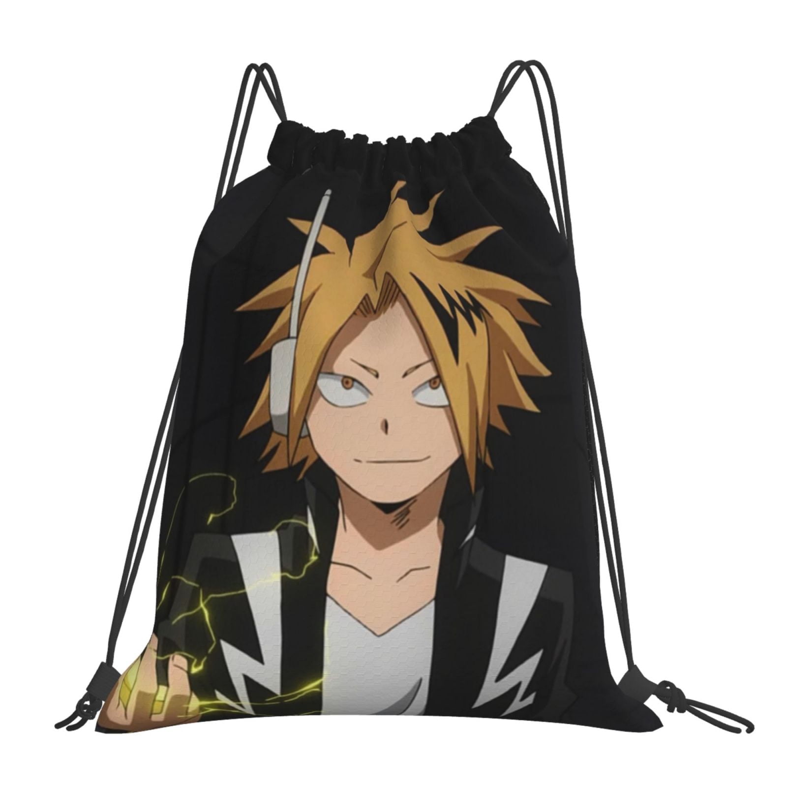My Hero Academia Denki Kaminari Drawstring Backpack Sport Gym Bag For ...