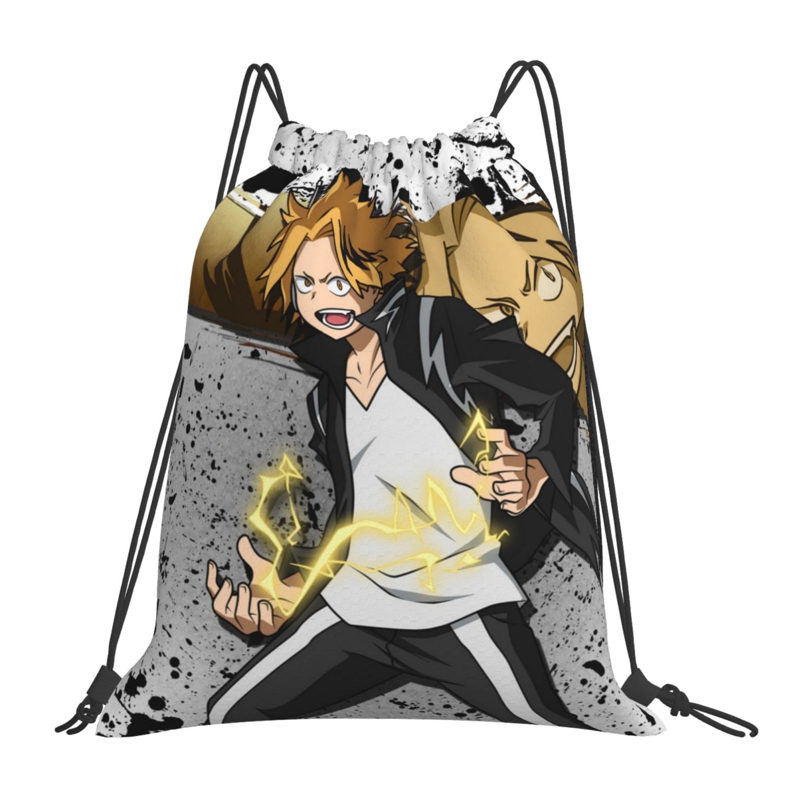 My Hero Academia Denki Kaminari Drawstring Backpack Sport Gym Bag For ...